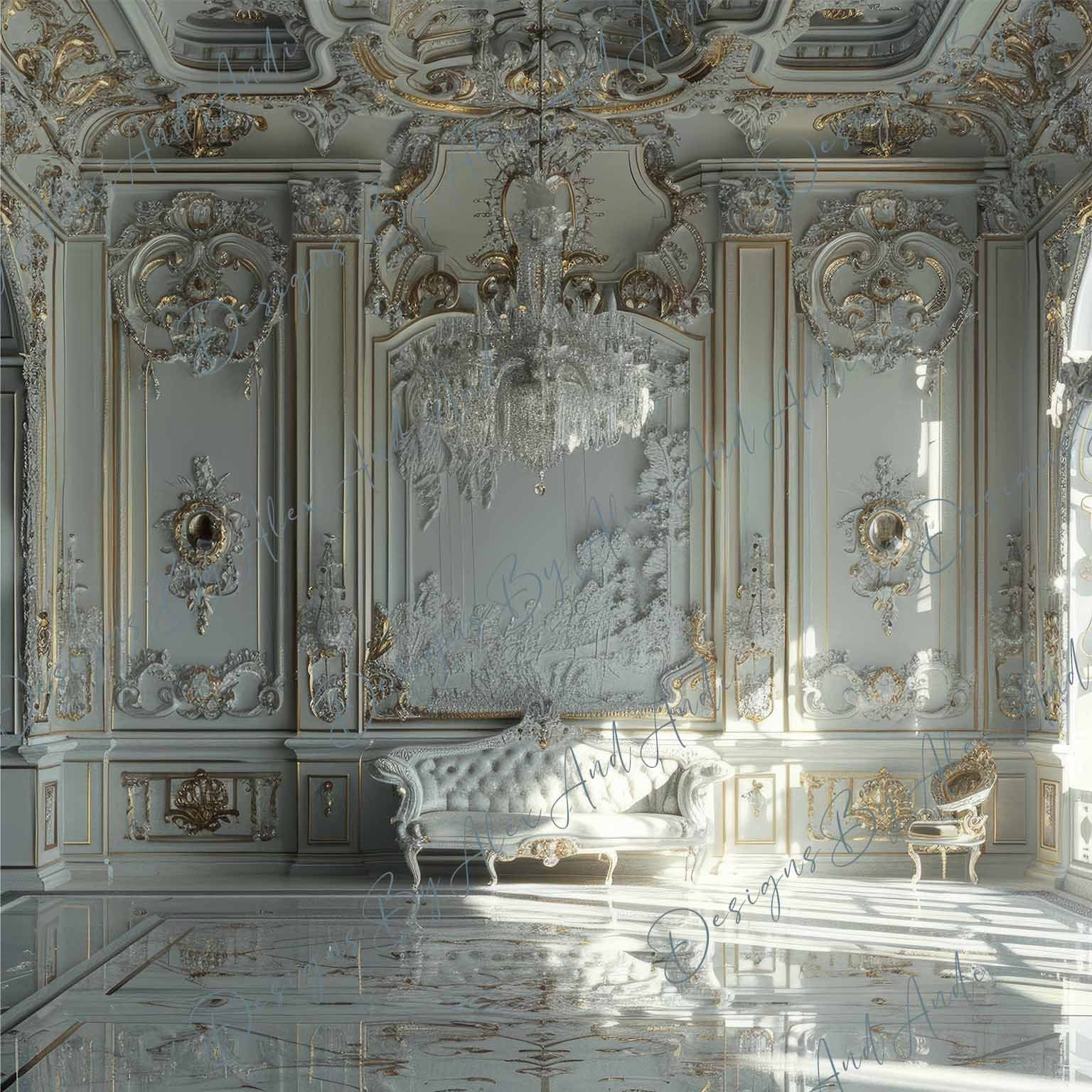 Pearl Room Digital Background Backdrop Wedding Bridal Overlay Party ...