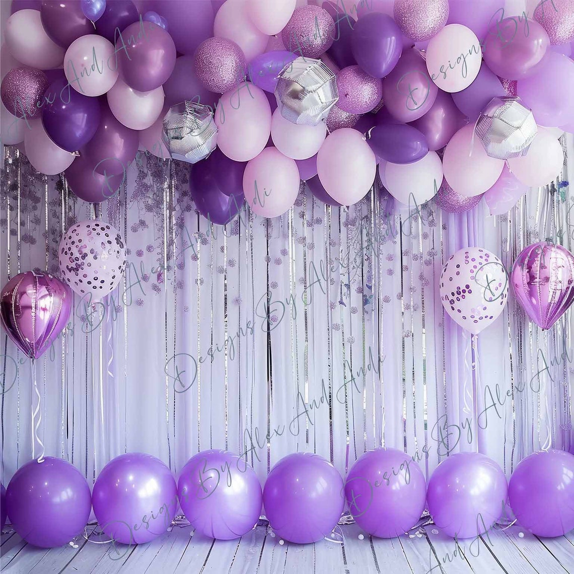 Purple Silver Celebrity Background Model Back Ground Booth Party Birth ...