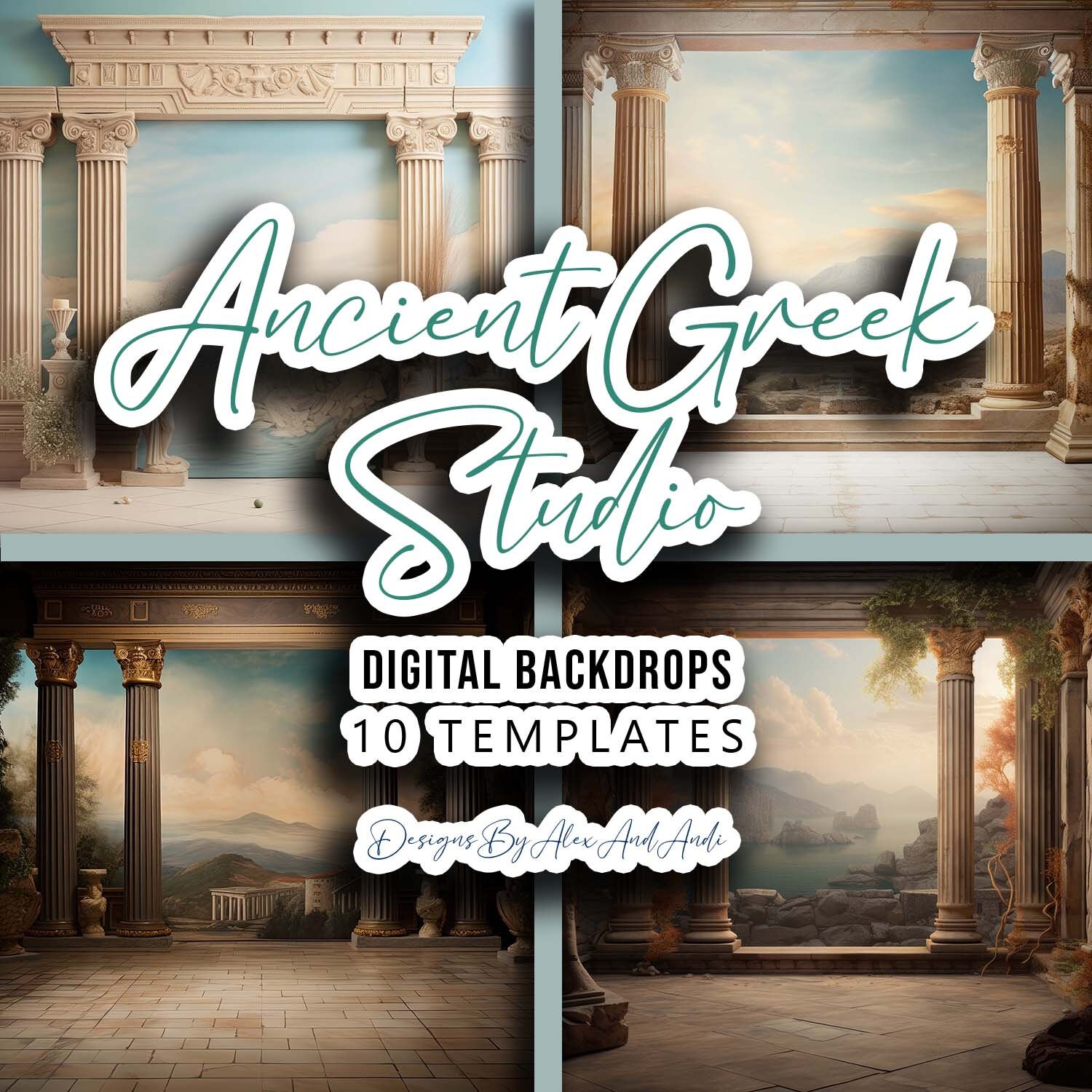 Ancient Greek Studio Digital Backdrop Overlay Wedding Sweet 16 ...