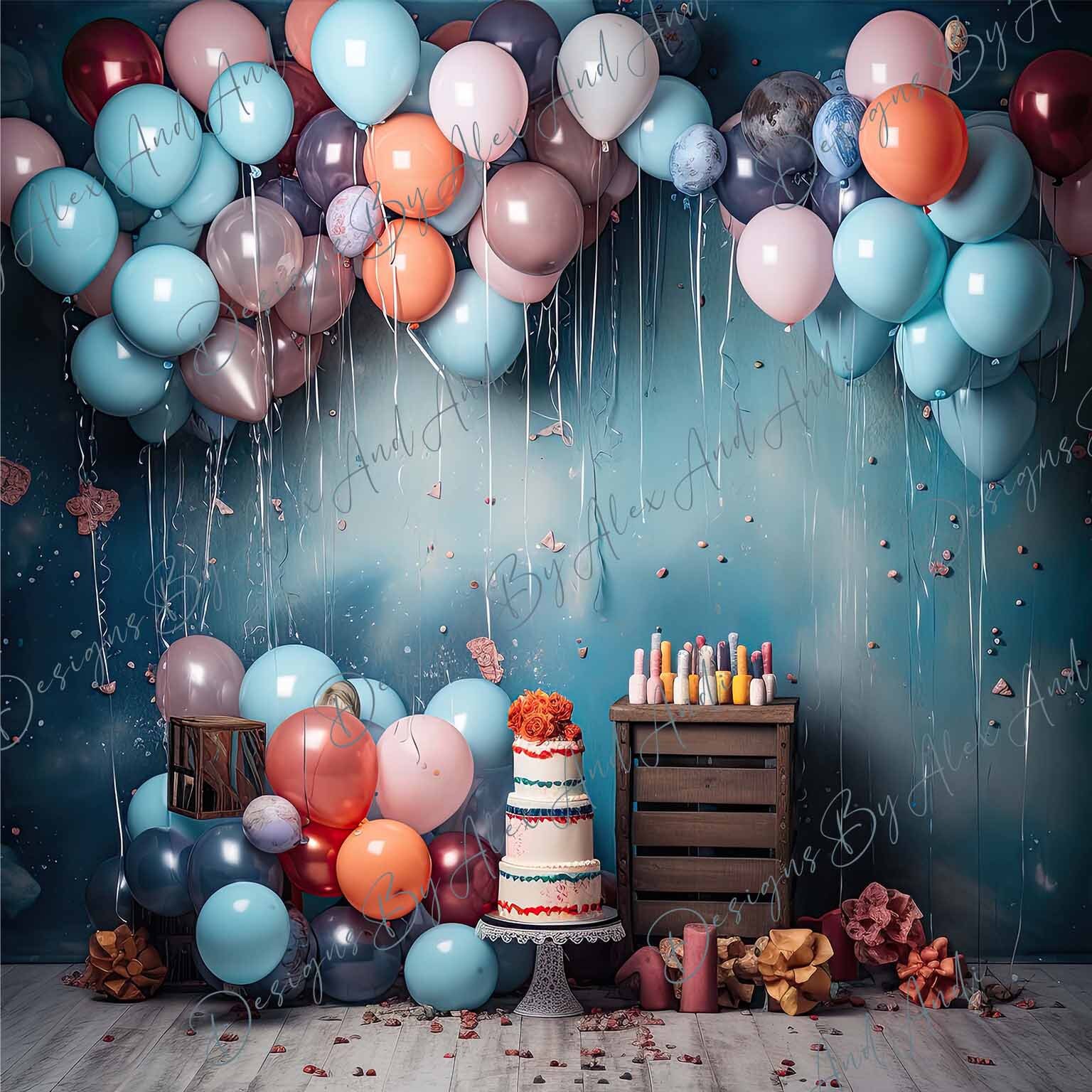 Birthday Backdrop Digital Backdrop Background Birthday Child Photo ...