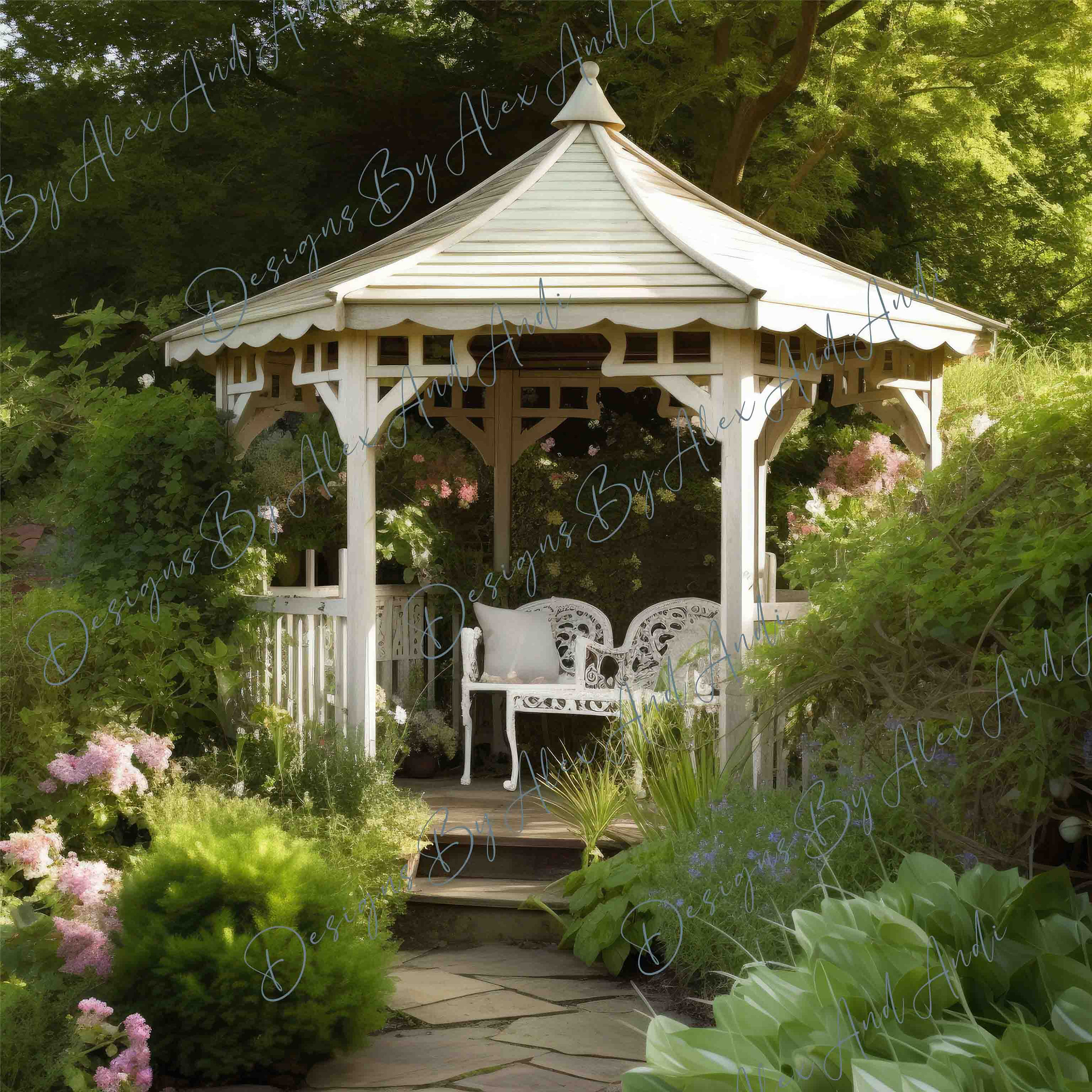 Wedding Gazebo Backdrop Background Digital Photo Shoot Studio Newlywed ...