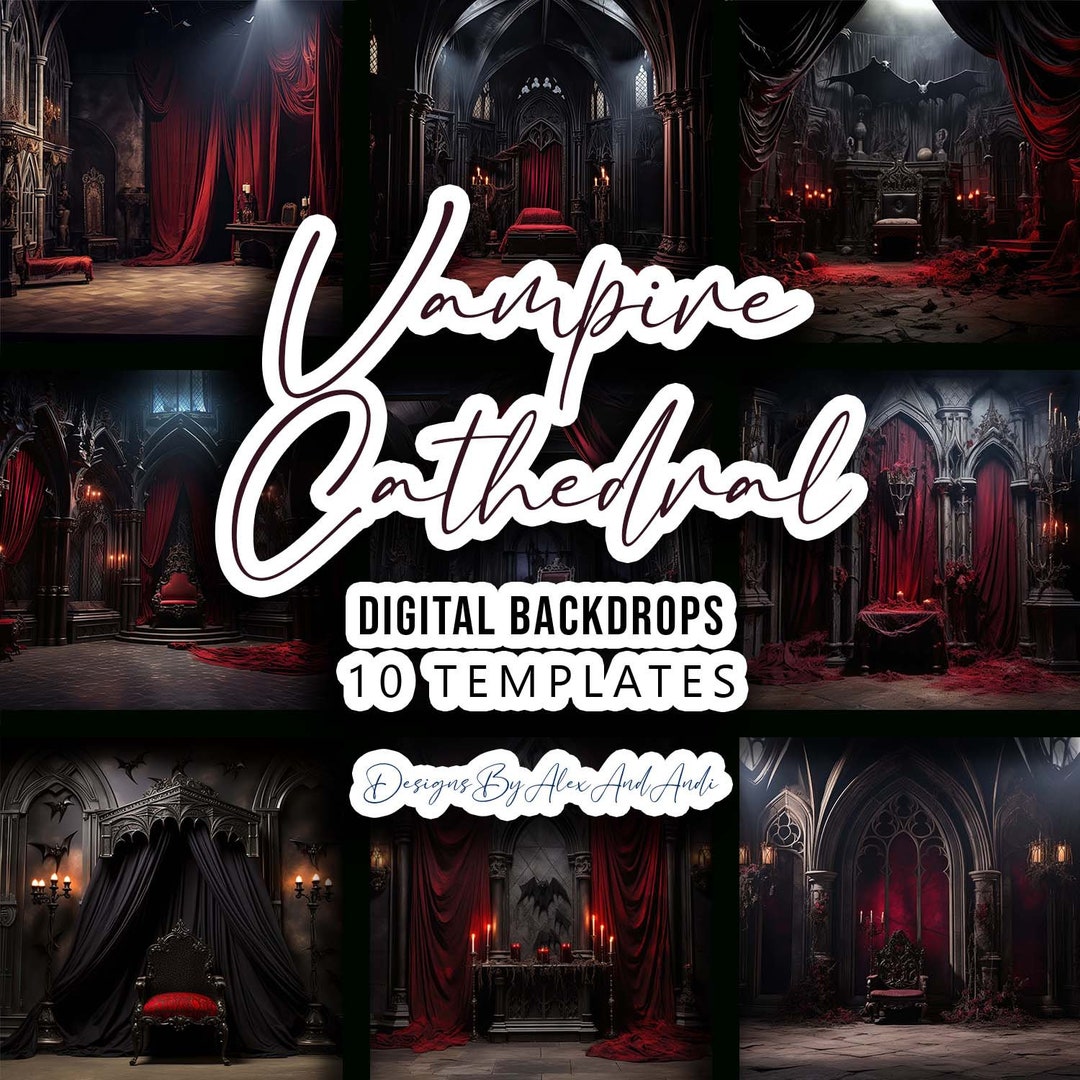 Vampire Cathedral Digital Backdrop Background Birthday Child Photo ...