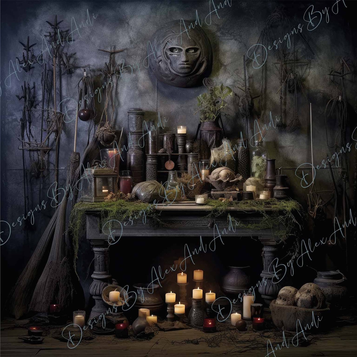 Witch Backdrop Background Digital Birthday Child Photo Shoot Picture ...