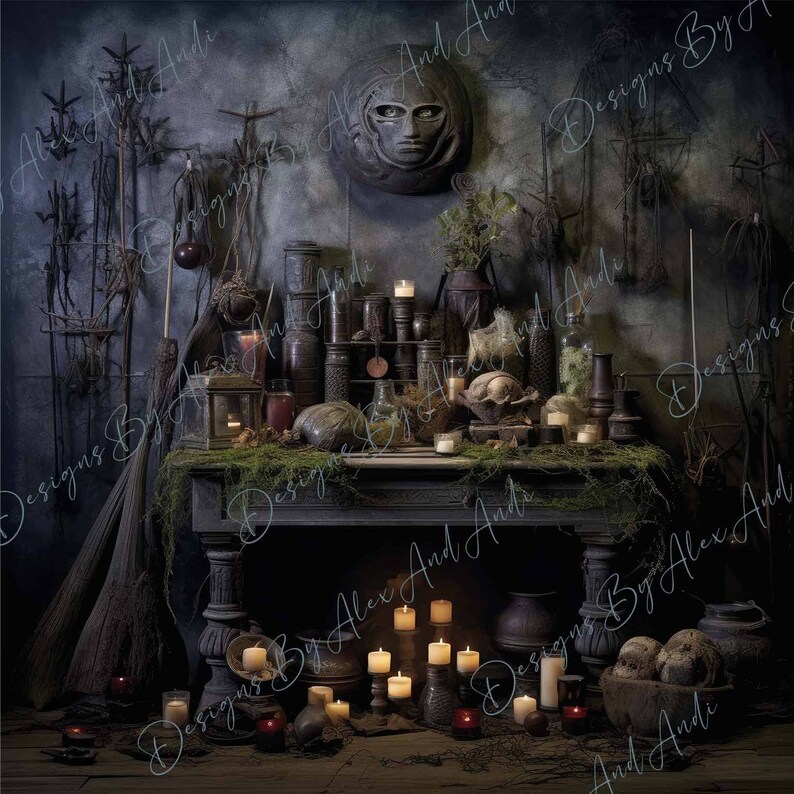 Witch Backdrop Background Digital Birthday Child Photo Shoot Picture ...