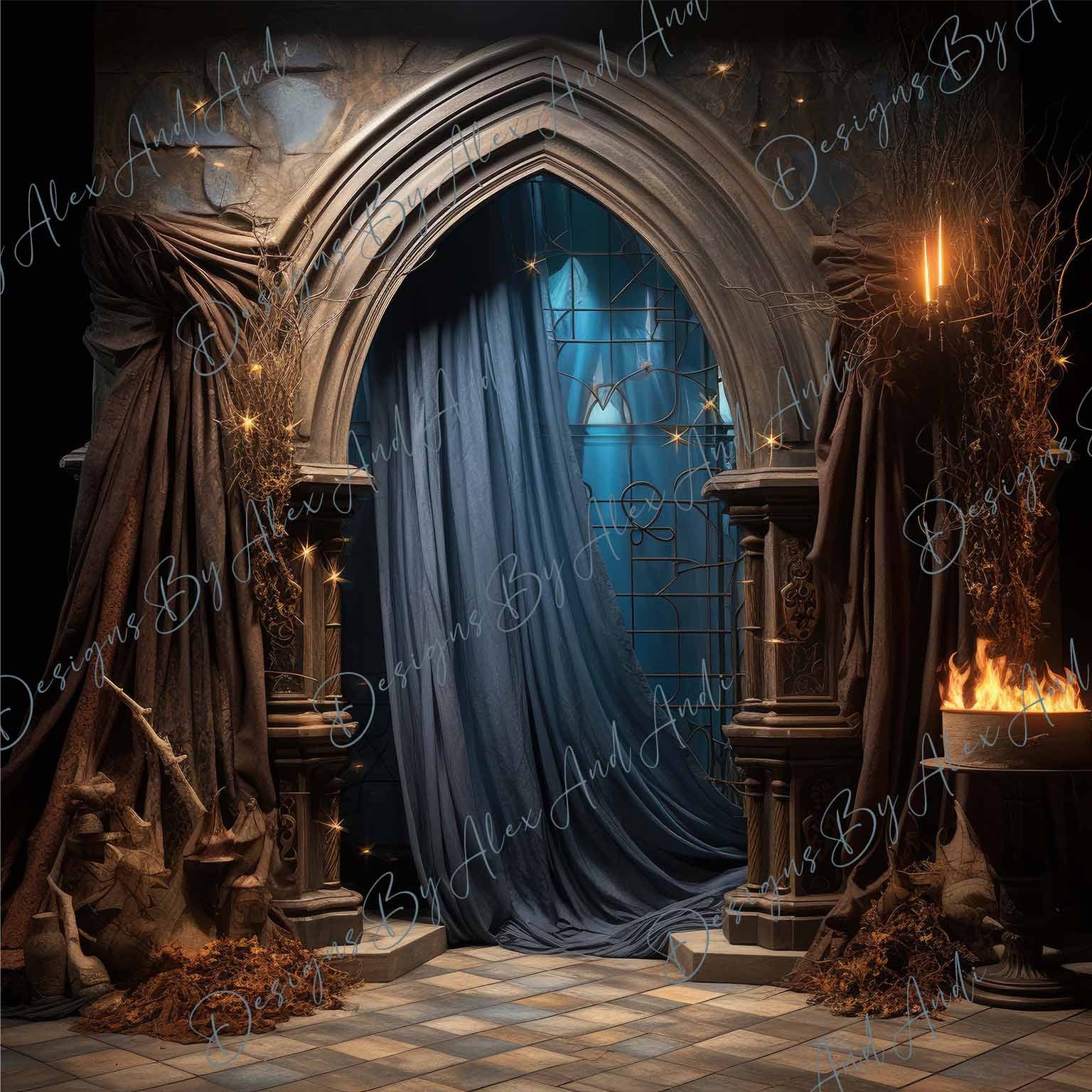 Wizard Fantasy Backdrop Background Digital Birthday Child Photo Shoot ...
