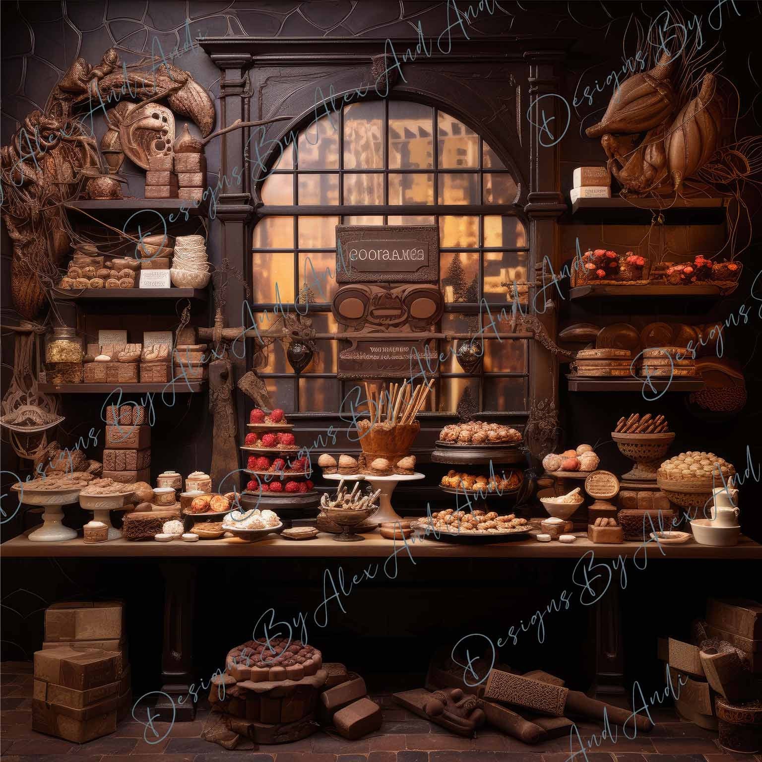 Chocolate Studio Backdrop Background Digital Birthday Child Photo Shoot ...