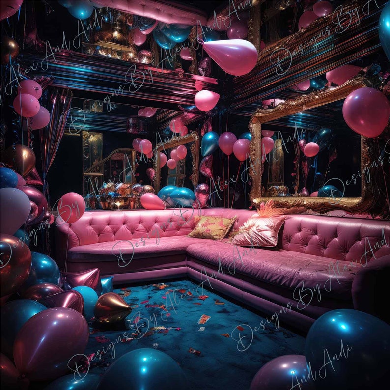 Digital Party Room Digital Backdrop Background Birthday Child Photo ...