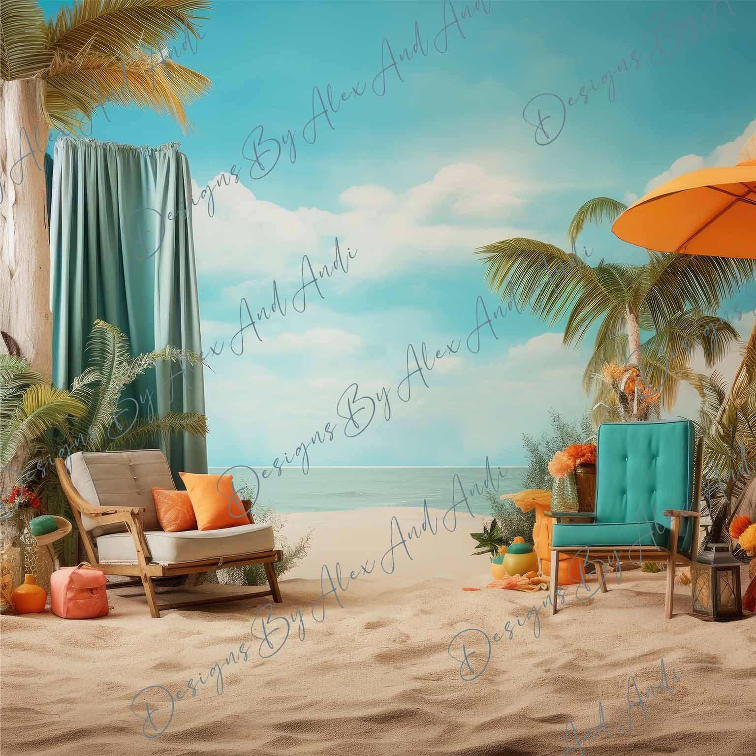 Summer Digital Backdrop Background Birthday Child Photo Shoot Picture ...