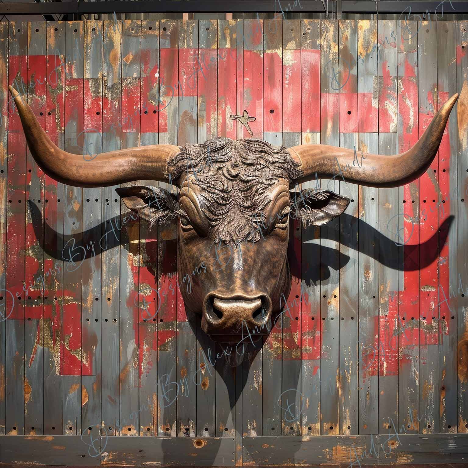 Rodeo Bull Digital Backdrop Overlay Wedding Background Sweet 16 Event ...