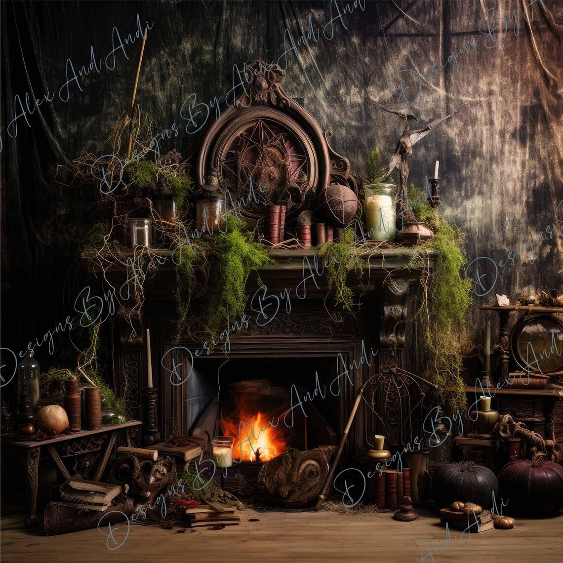 Witch Backdrop Background Digital Birthday Child Photo Shoot Picture ...