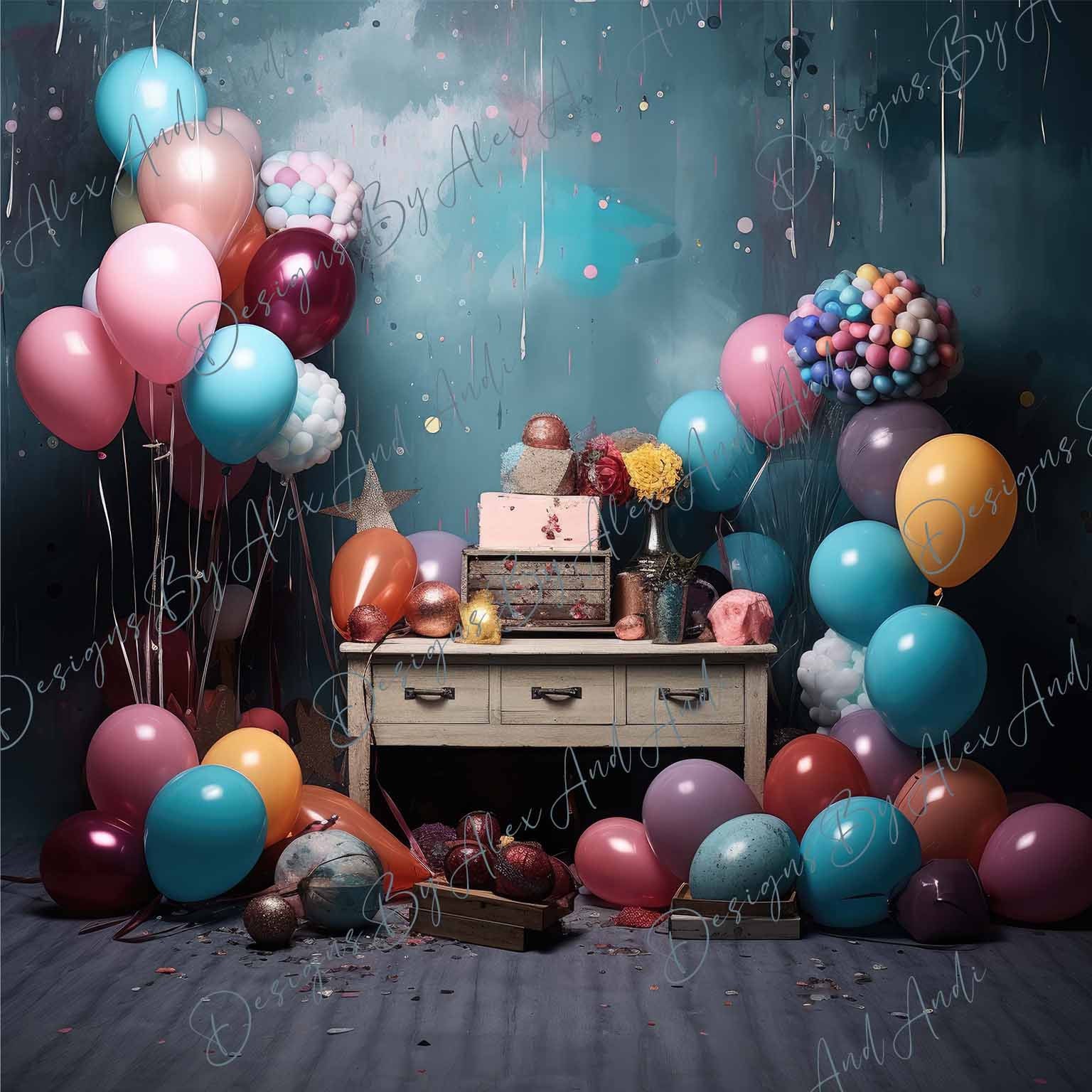 Birthday Digital Backdrop Background Birthday Child Photo Shoot Picture ...