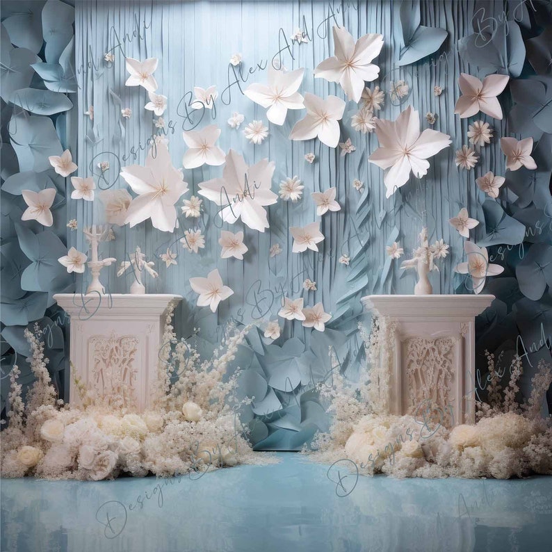 Baptism Studio Digital Backdrop Overlay Background Wedding Child Photo ...
