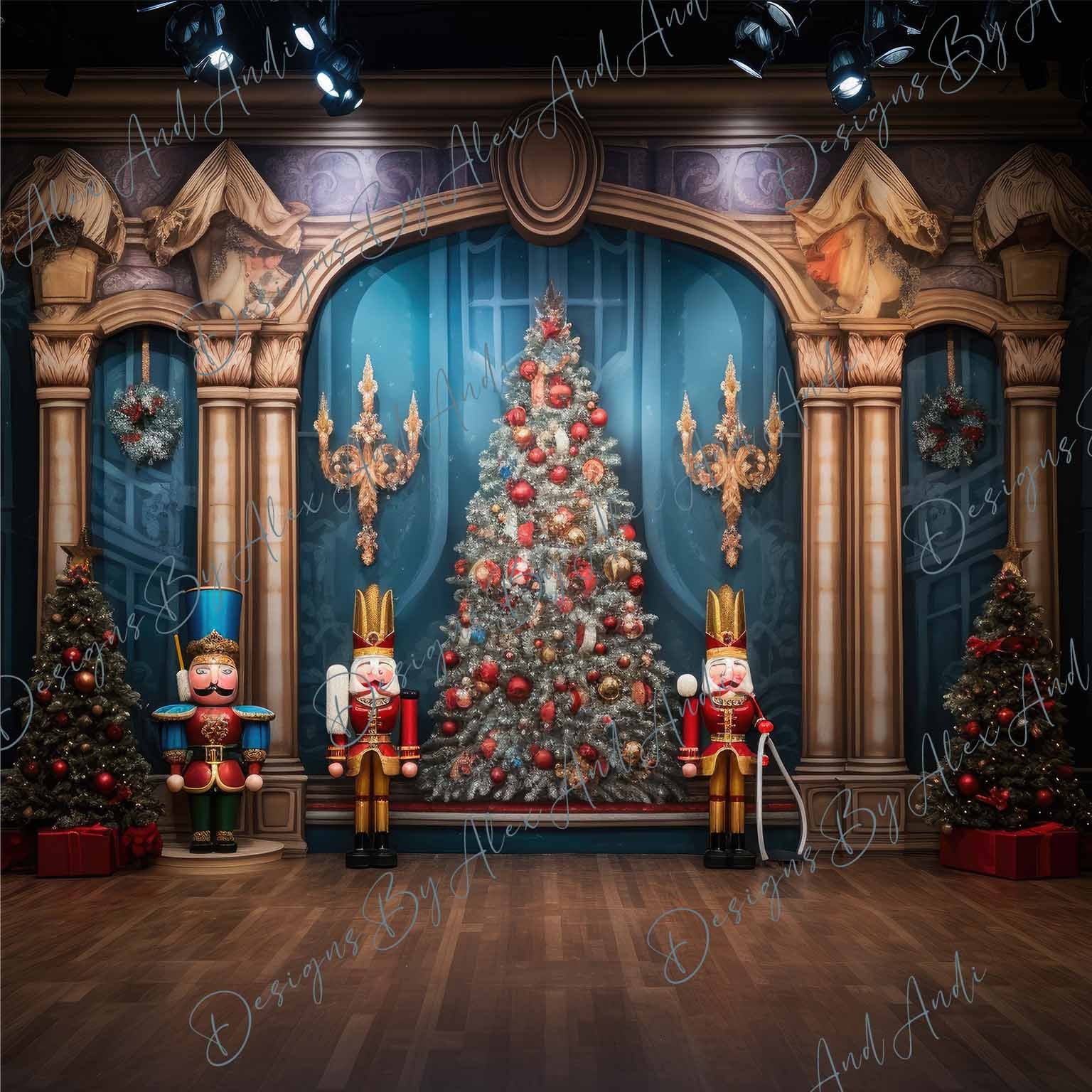 Nutcracker Digital Backdrop Overlay Background Holiday Event Photo Shoot Picture Celebration ...