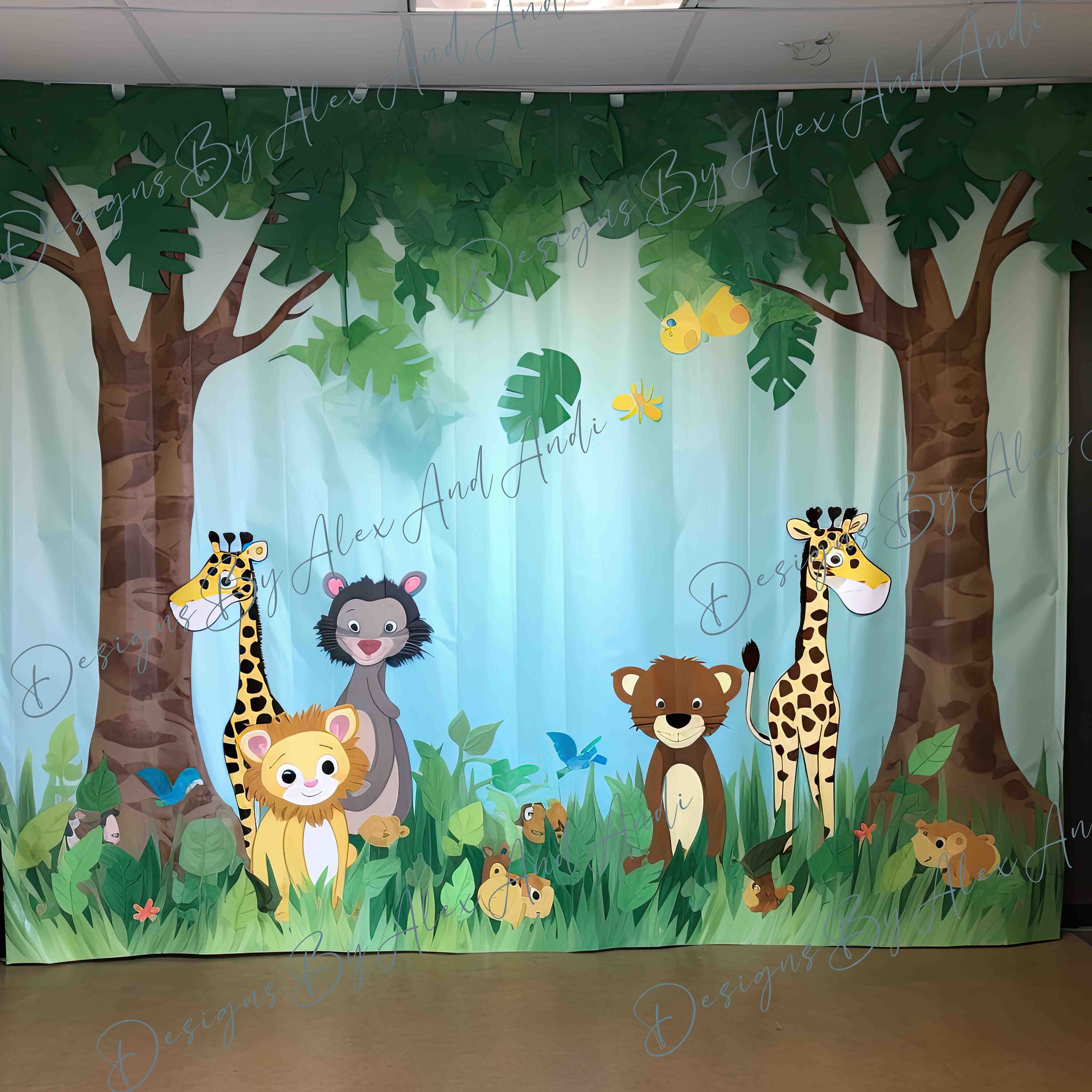 Animal Zoo Backdrop Background Digital Studio Photo Animal Photo Kid ...