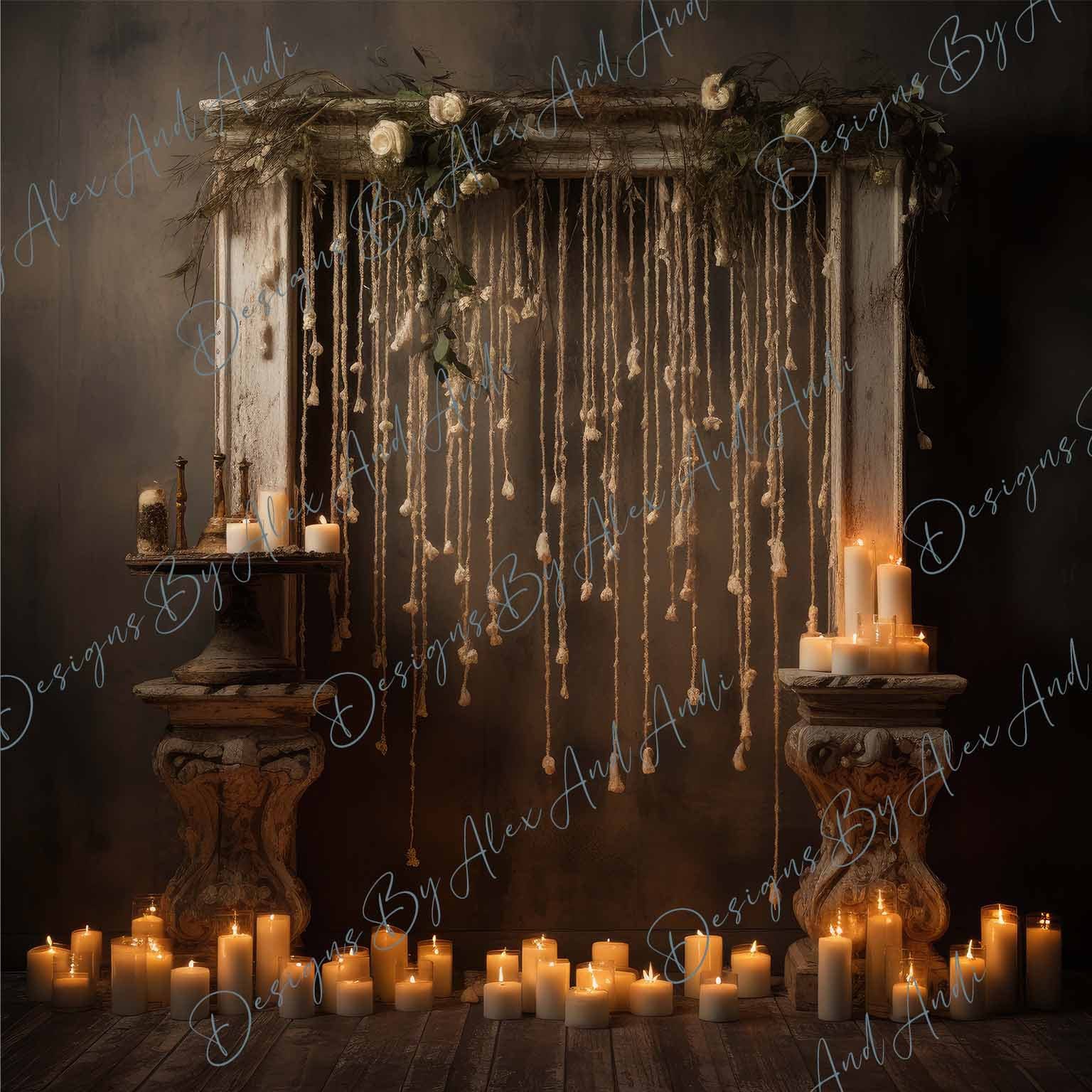 Candle Light Backdrop Background Digital Birthday Child Photo Shoot ...