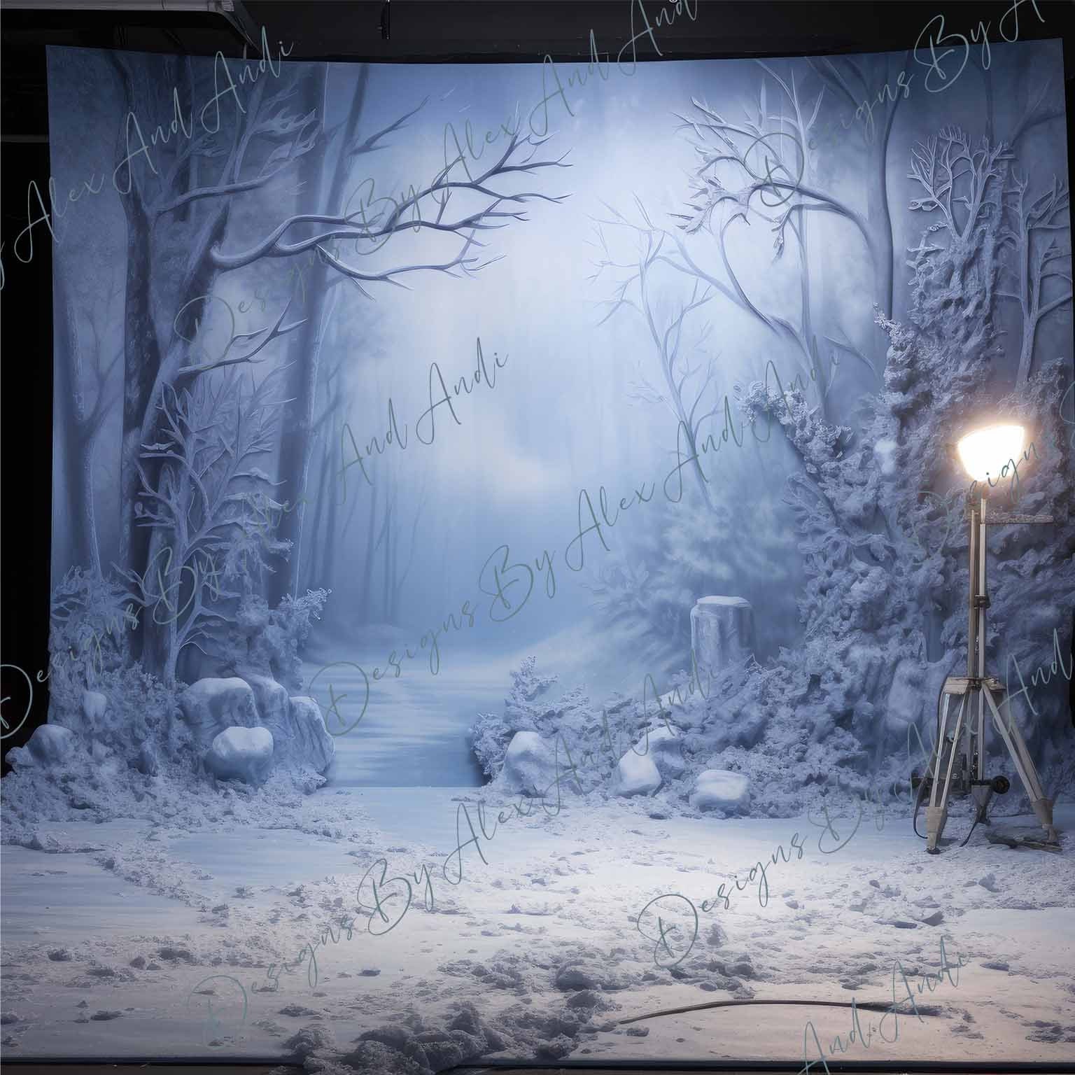 Winter Digital Backdrop Overlay Background American Flag Event Photo ...