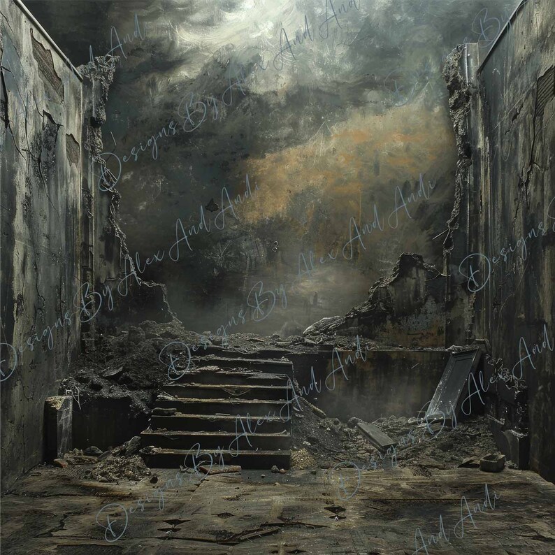 Apocalyptic Back Drop Zombie Background End of World Backdrop Back ...