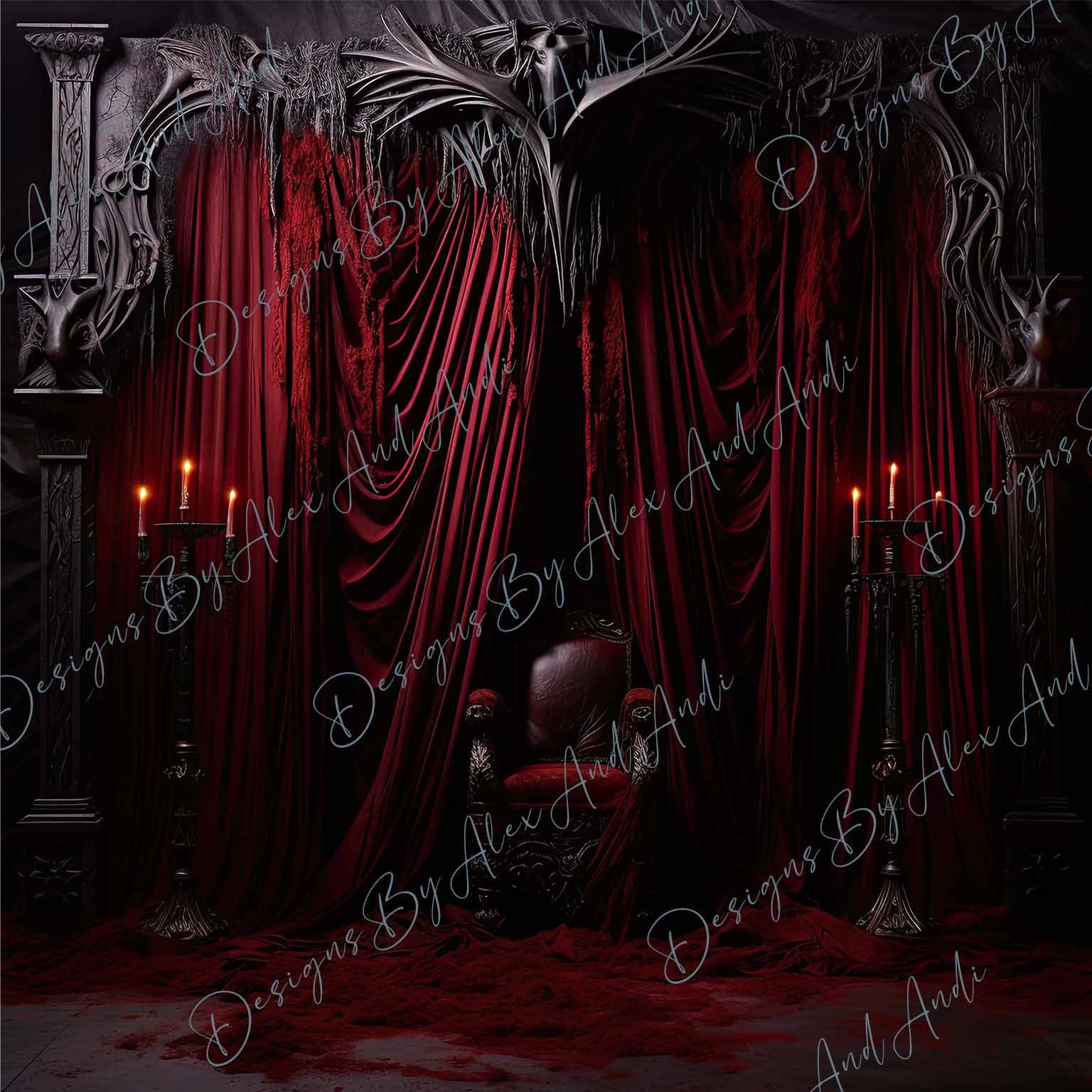 Vampire Studio Backdrop Background Digital Birthday Child Photo Shoot ...