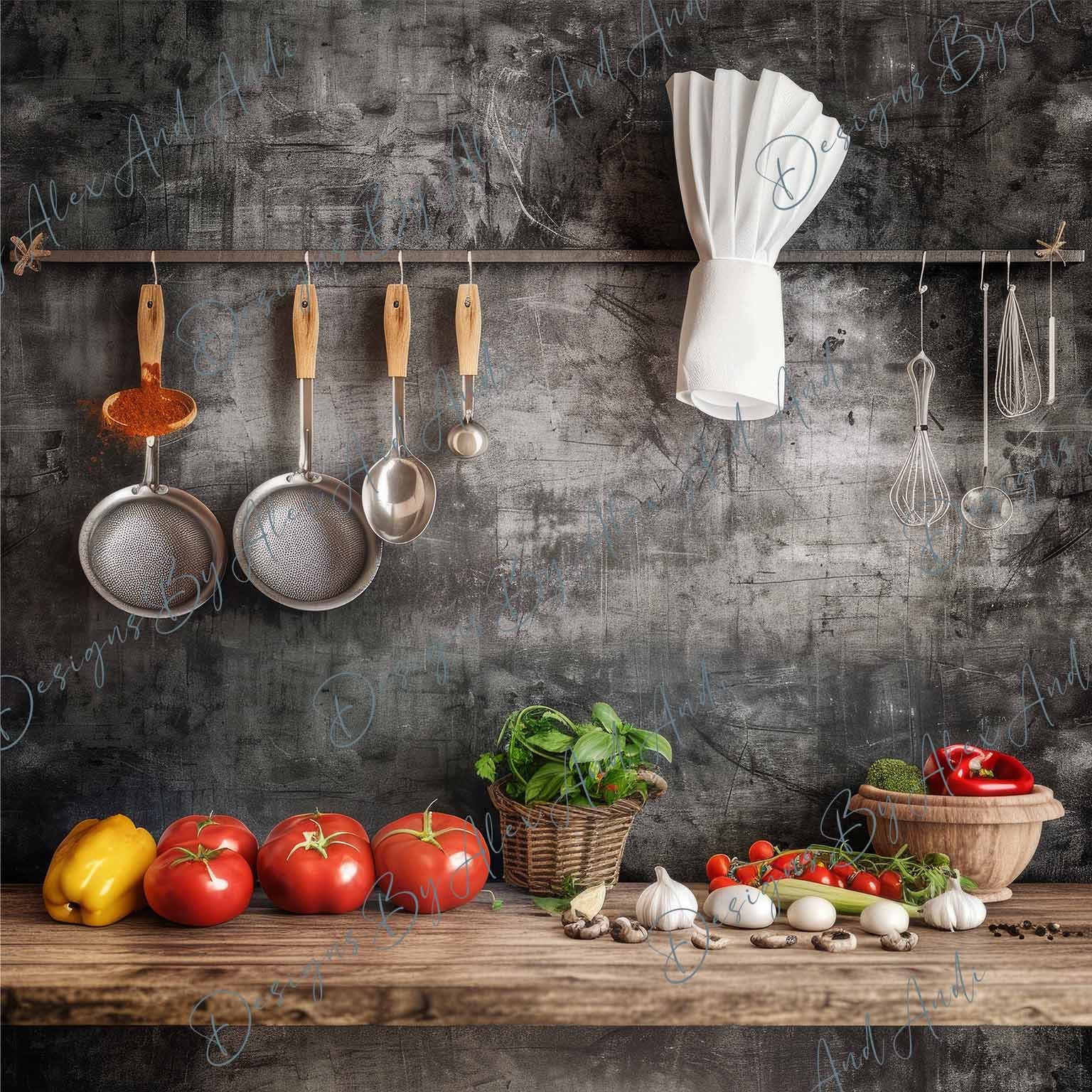 Chef Digital Background Backdrop Overlay Party Photo Shoot Picture ...