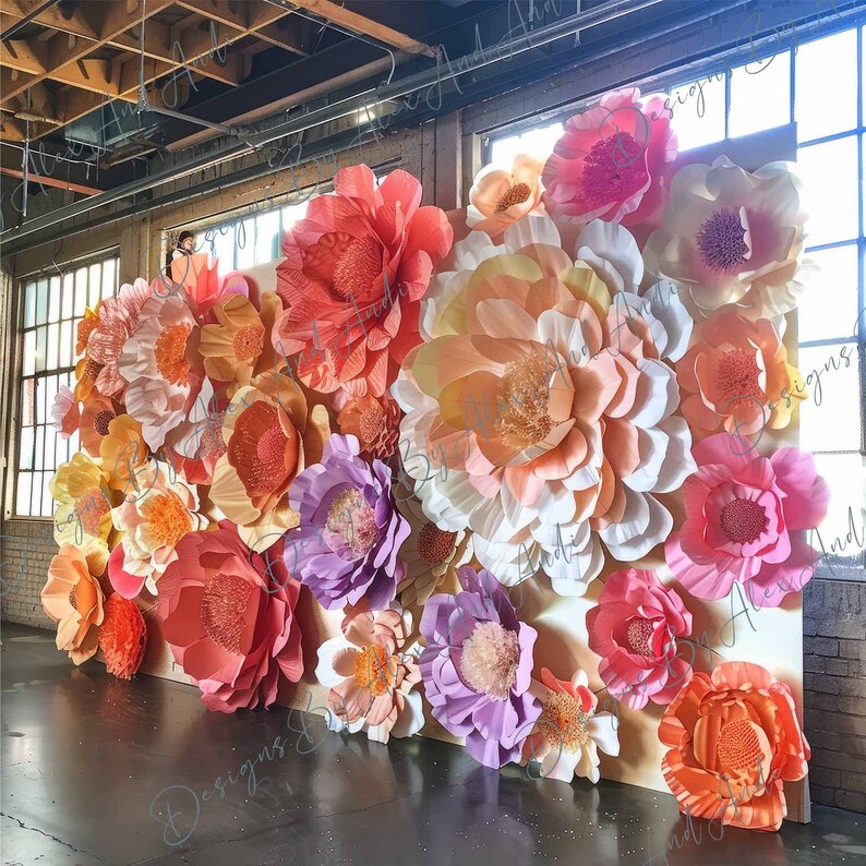 Giant Flower Celebrity Digital Overlay Backdrop Background Party ...