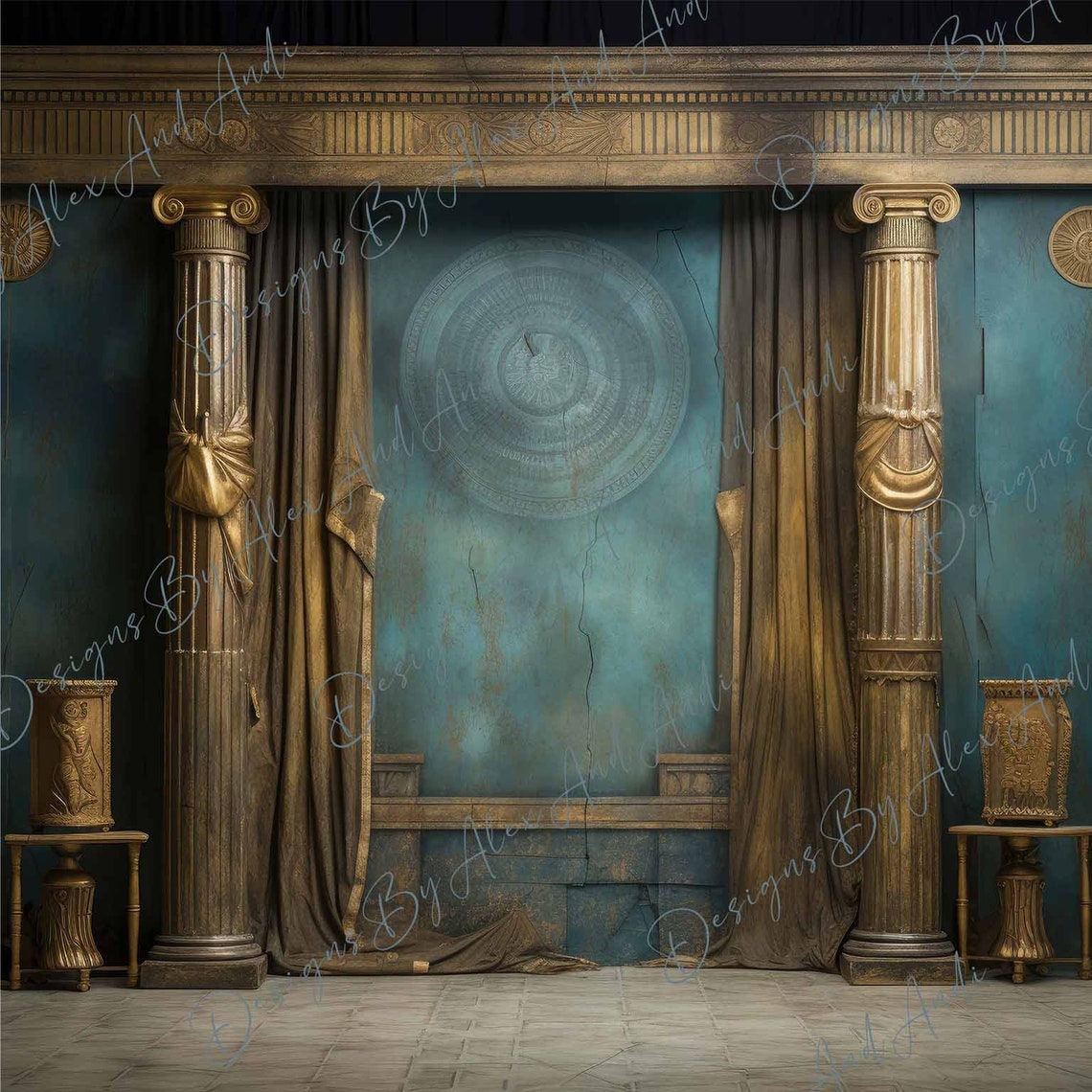 Ancient Greek Digital Backdrop Overlay Wedding Sweet 16 Background ...
