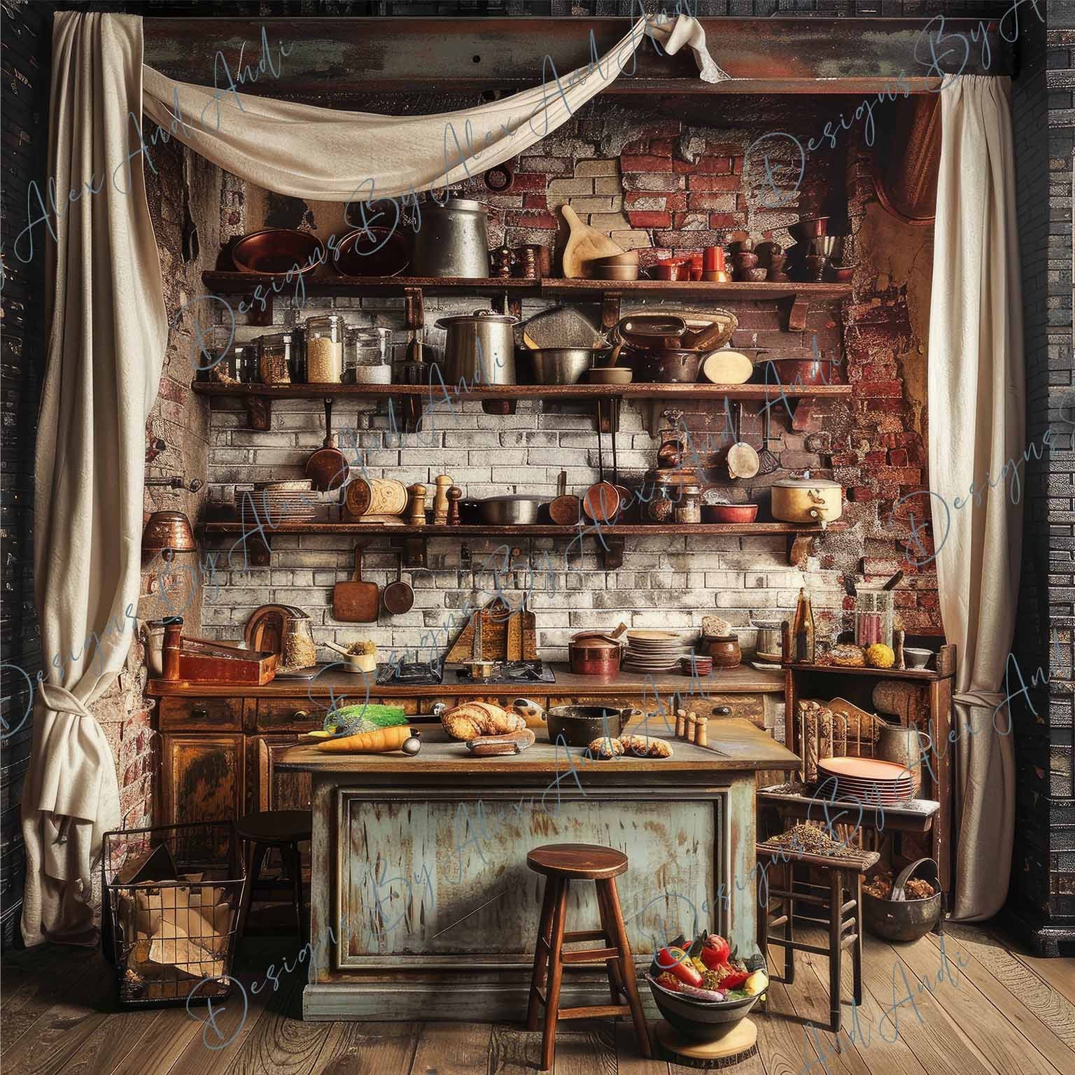 Chef Digital Background Backdrop Overlay Party Photo Shoot Picture ...