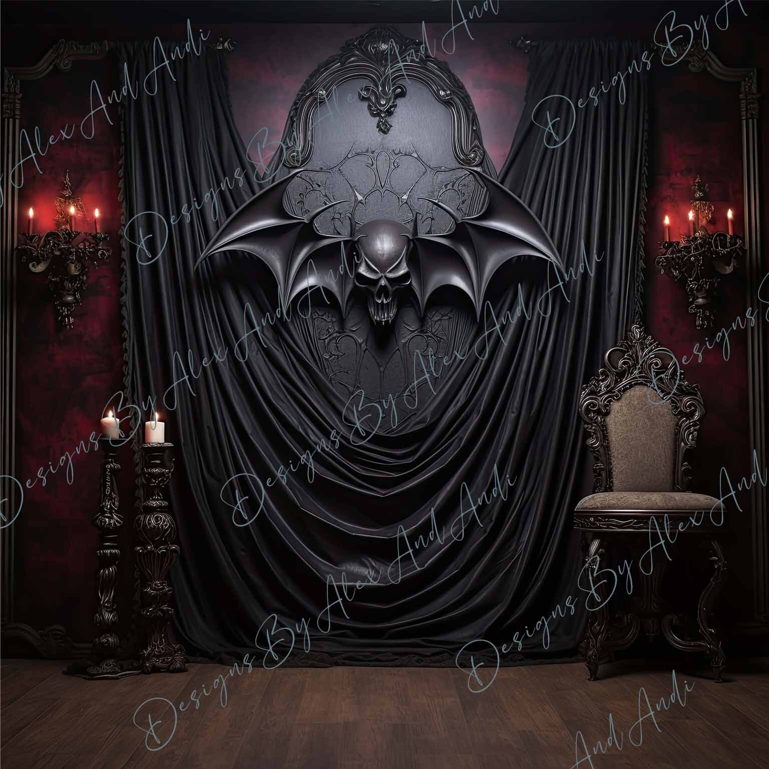Vampire House Digital Backdrop Background Birthday Child Photo Shoot ...
