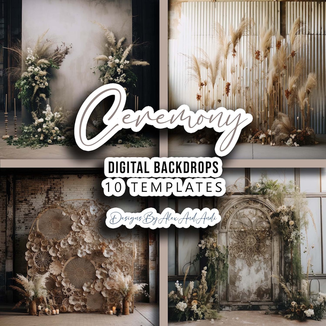 Ceremony Digital Backdrop Ceremonial Backdrop Overlay Wedding Sweet 16 ...