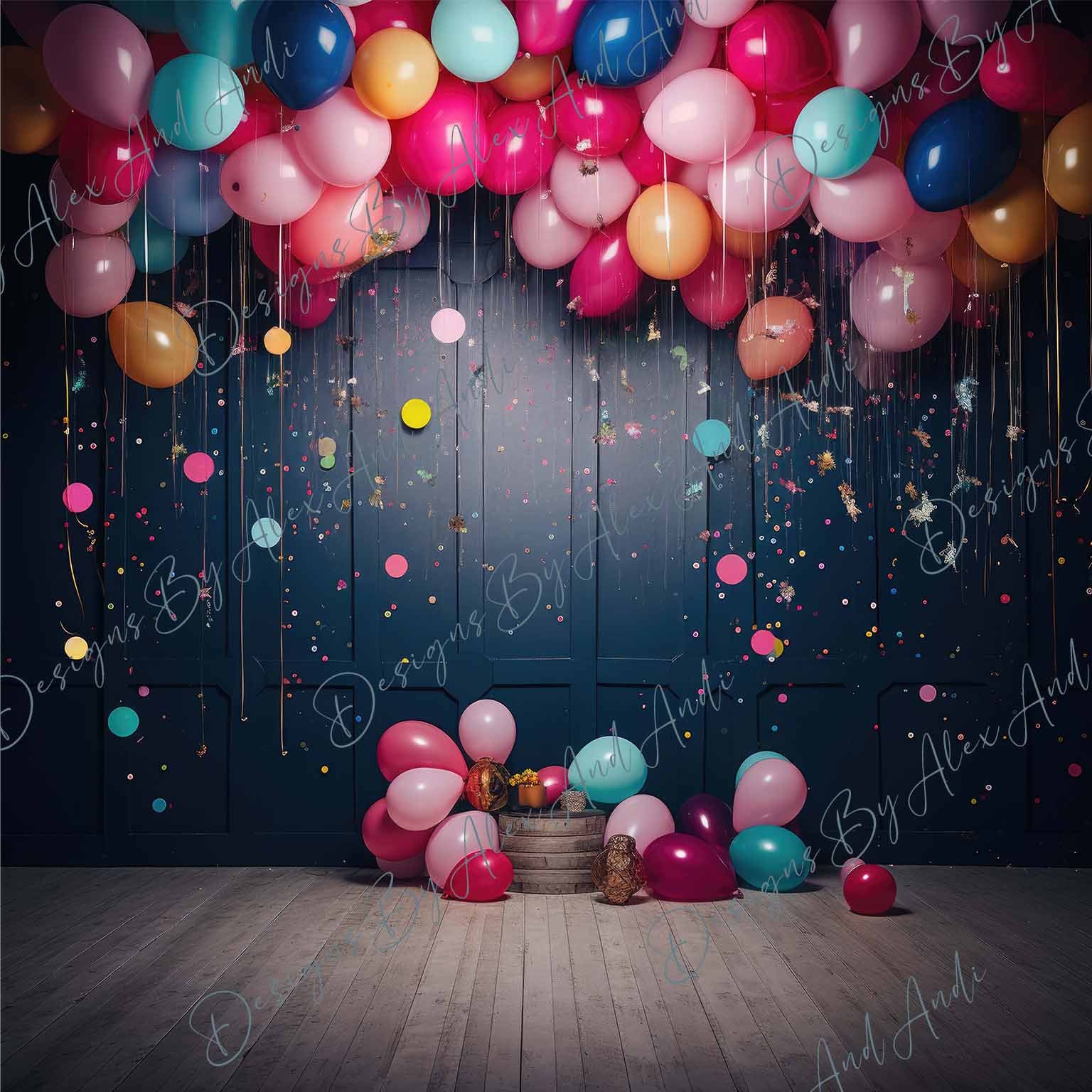 Party Studio Digital Backdrop Background Birthday Child Photo Shoot ...
