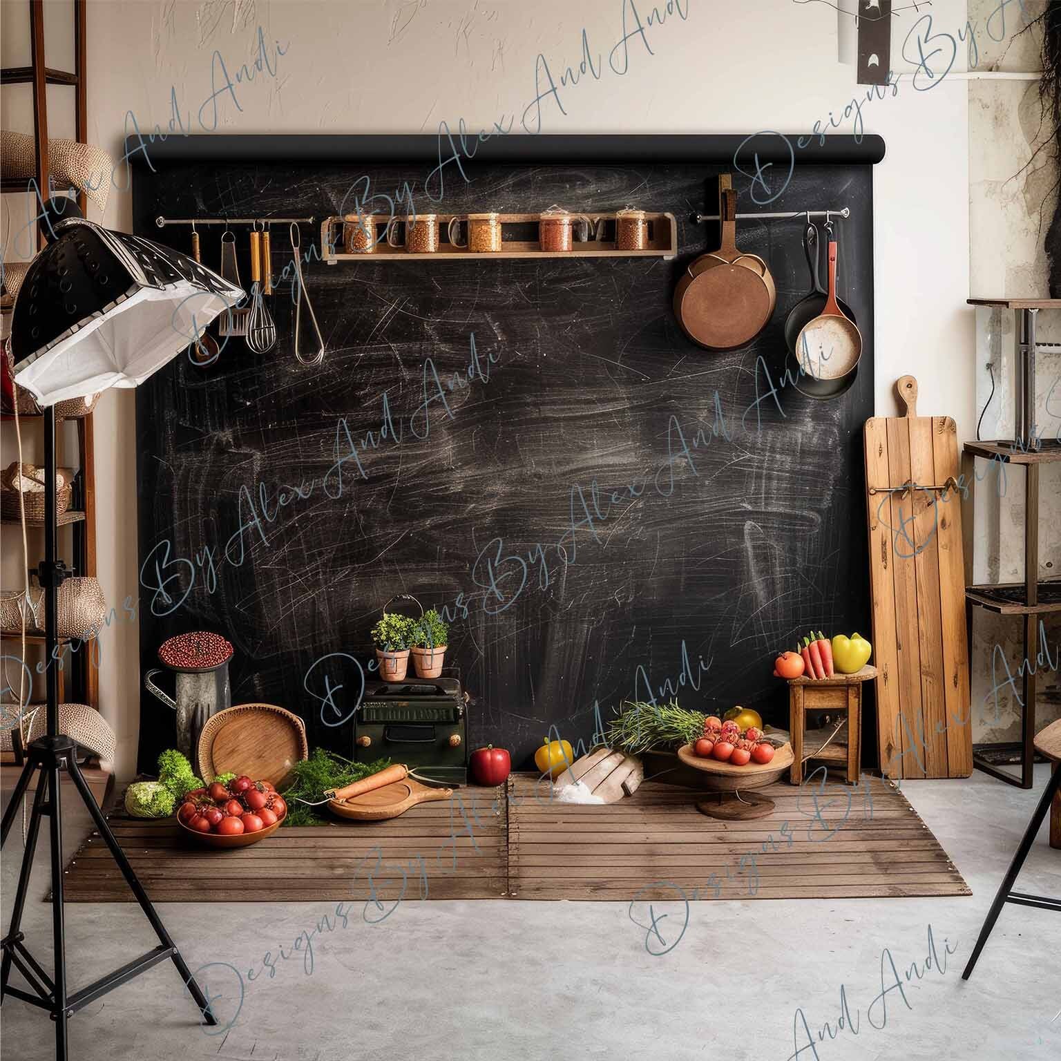 Chef Digital Background Backdrop Overlay Party Photo Shoot Picture ...