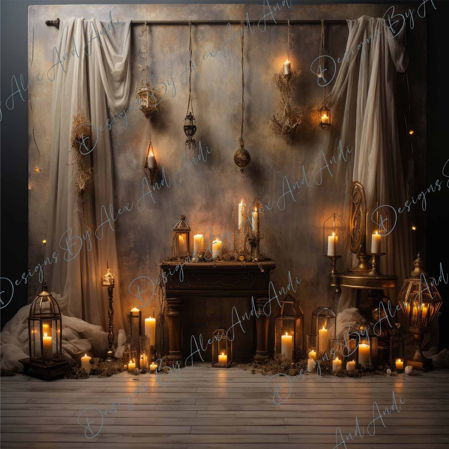 Candle Light Prop Backdrop Background Digital Birthday Child Photo ...