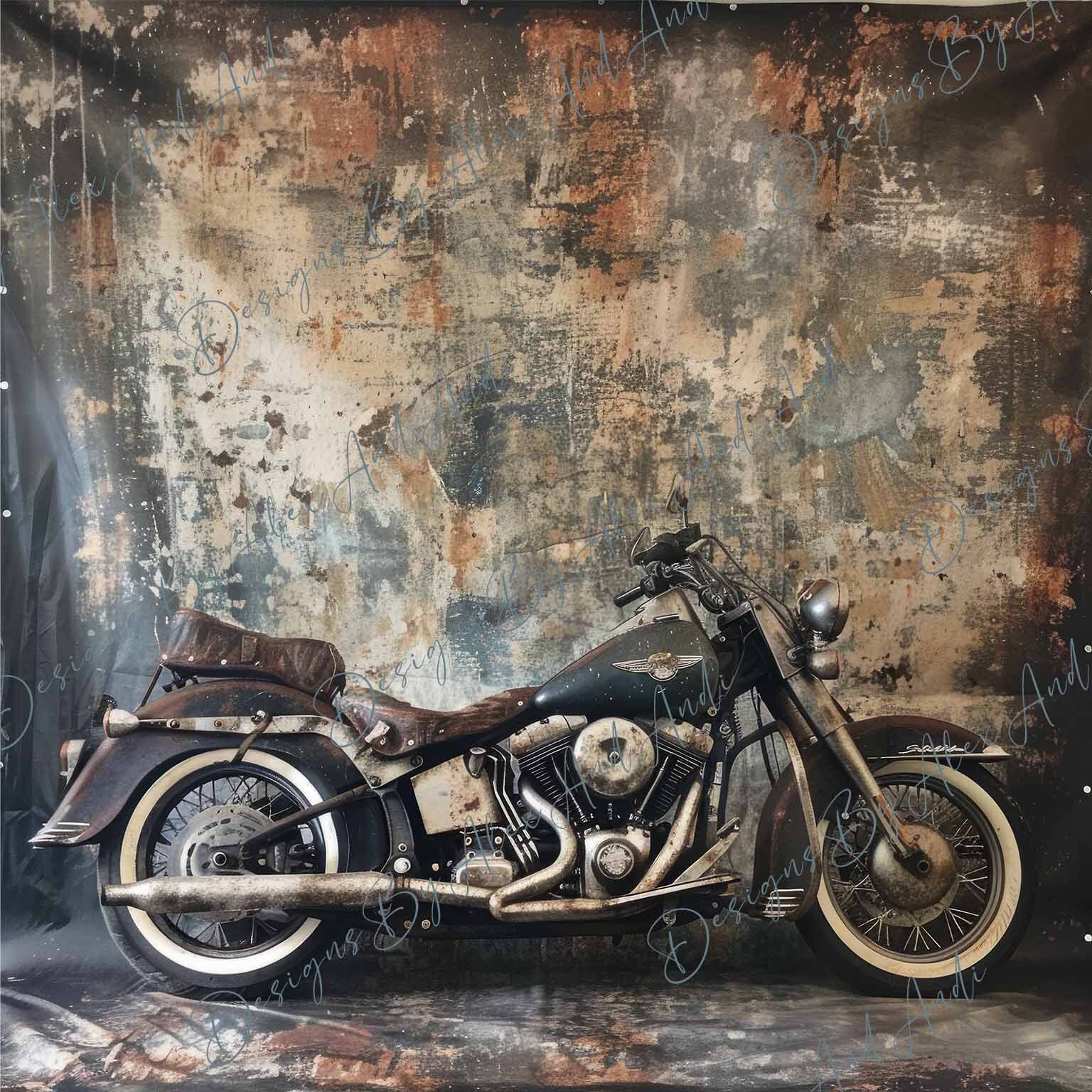 Motorcycle Digital Backdrop Overlay Wedding Background Event Photo ...