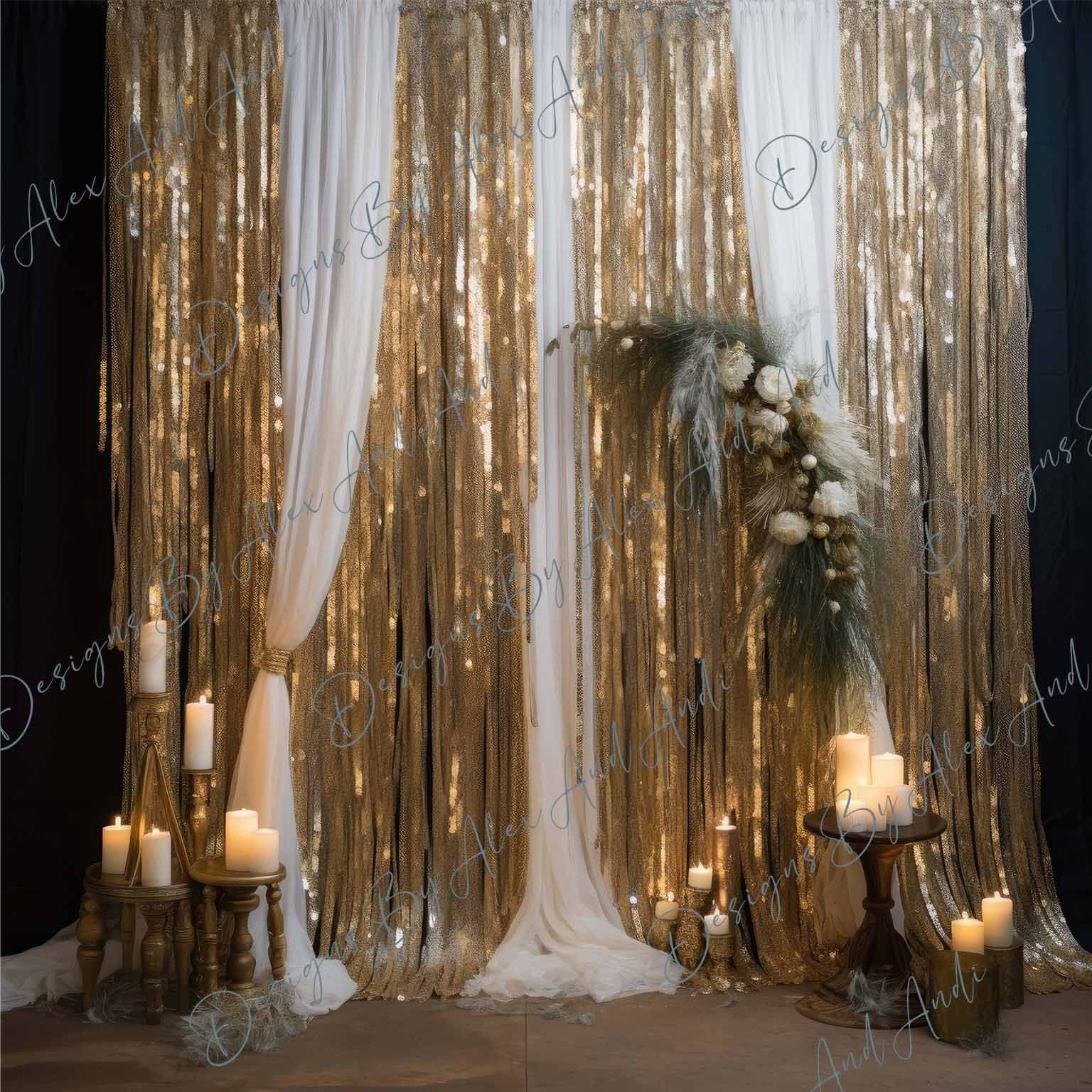Tinsel Backdrop Background Digital Birthday Child Photo Shoot Picture ...