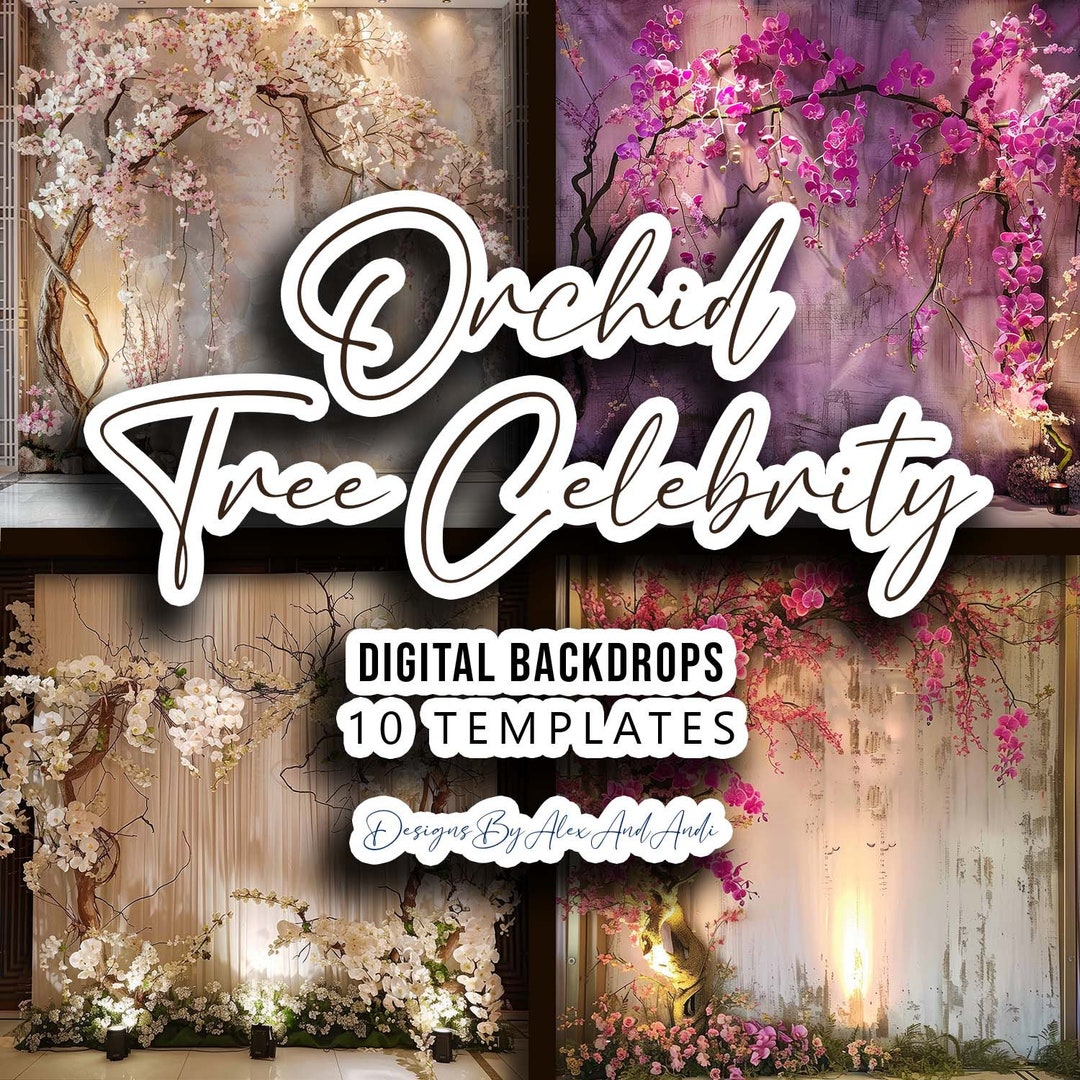 Orchid Tree Celebrity Digital Backdrop Overlay Background Wedding Photo ...
