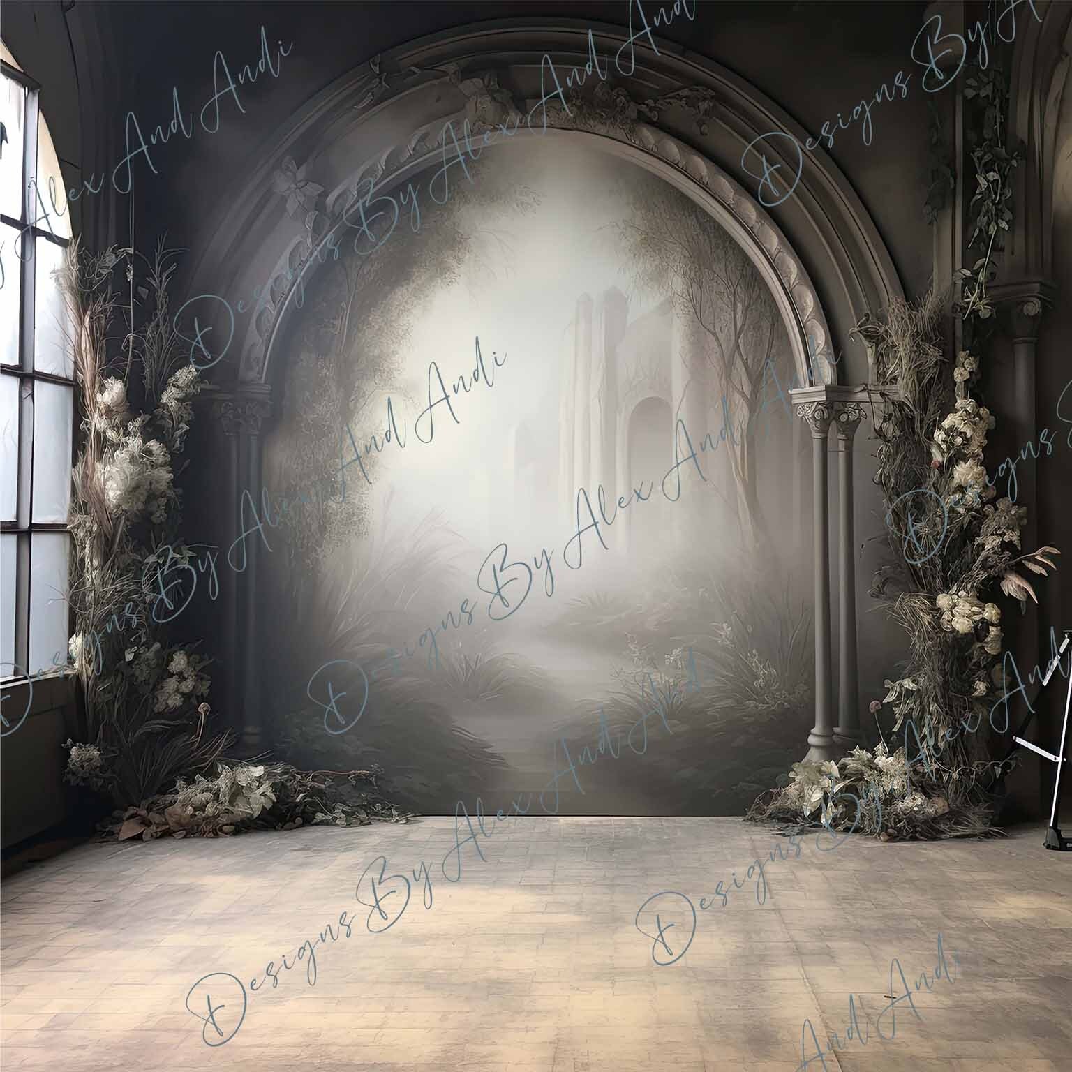 Arch Studio Backdrop Background Digital Birthday Child Photo Shoot ...