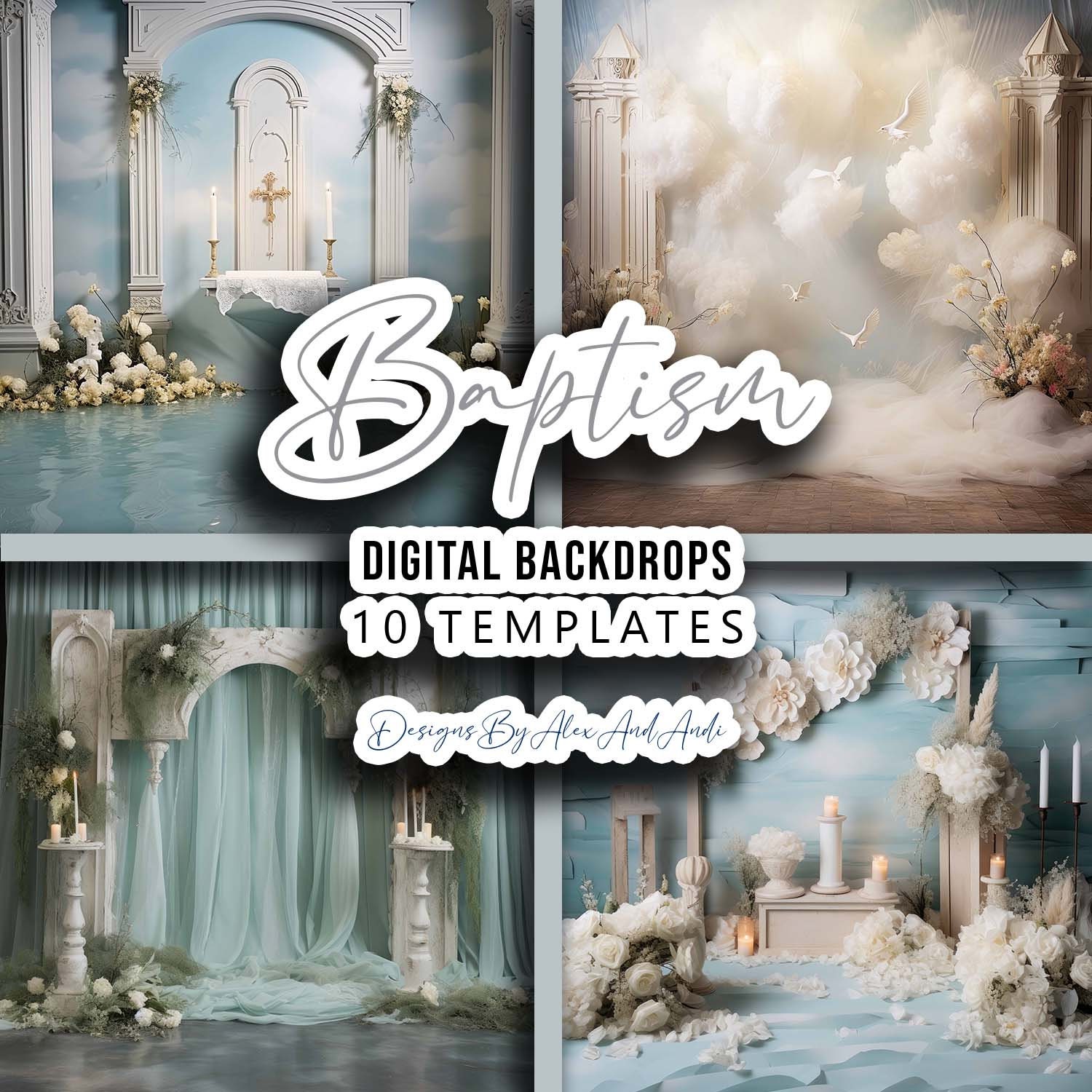 Baptism Digital Backdrop Overlay Background Child Photo Picture Studio ...