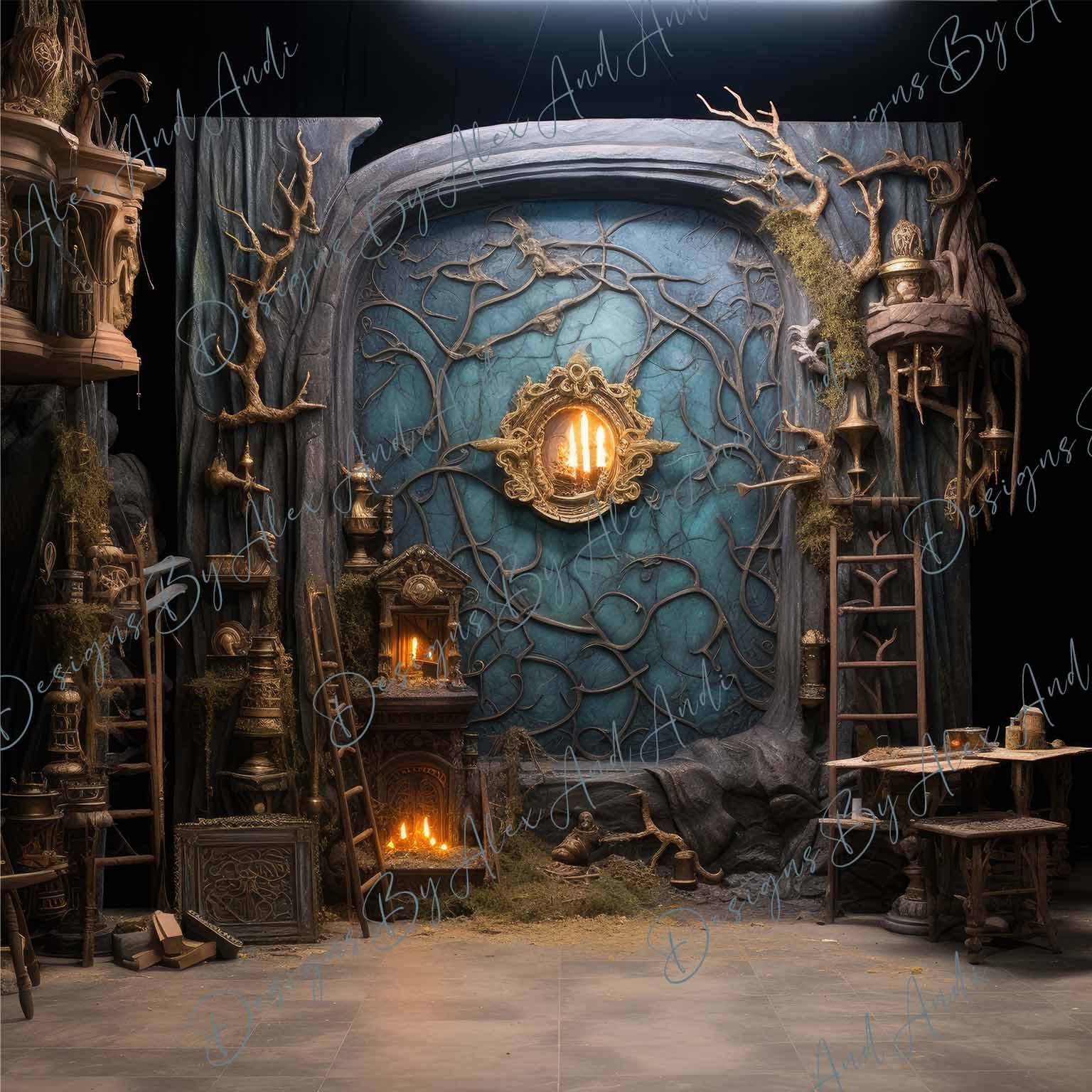 Wizard Fantasy Backdrop Background Digital Birthday Child Photo Shoot ...