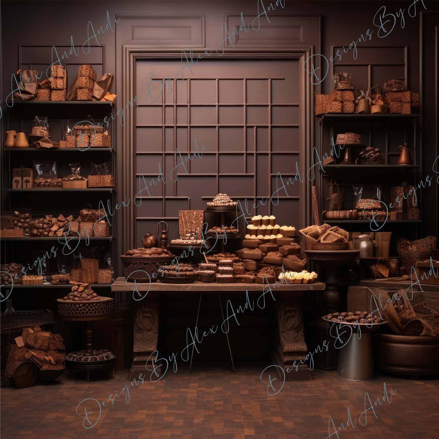 Chocolate Studio Backdrop Background Digital Birthday Child Photo Shoot ...