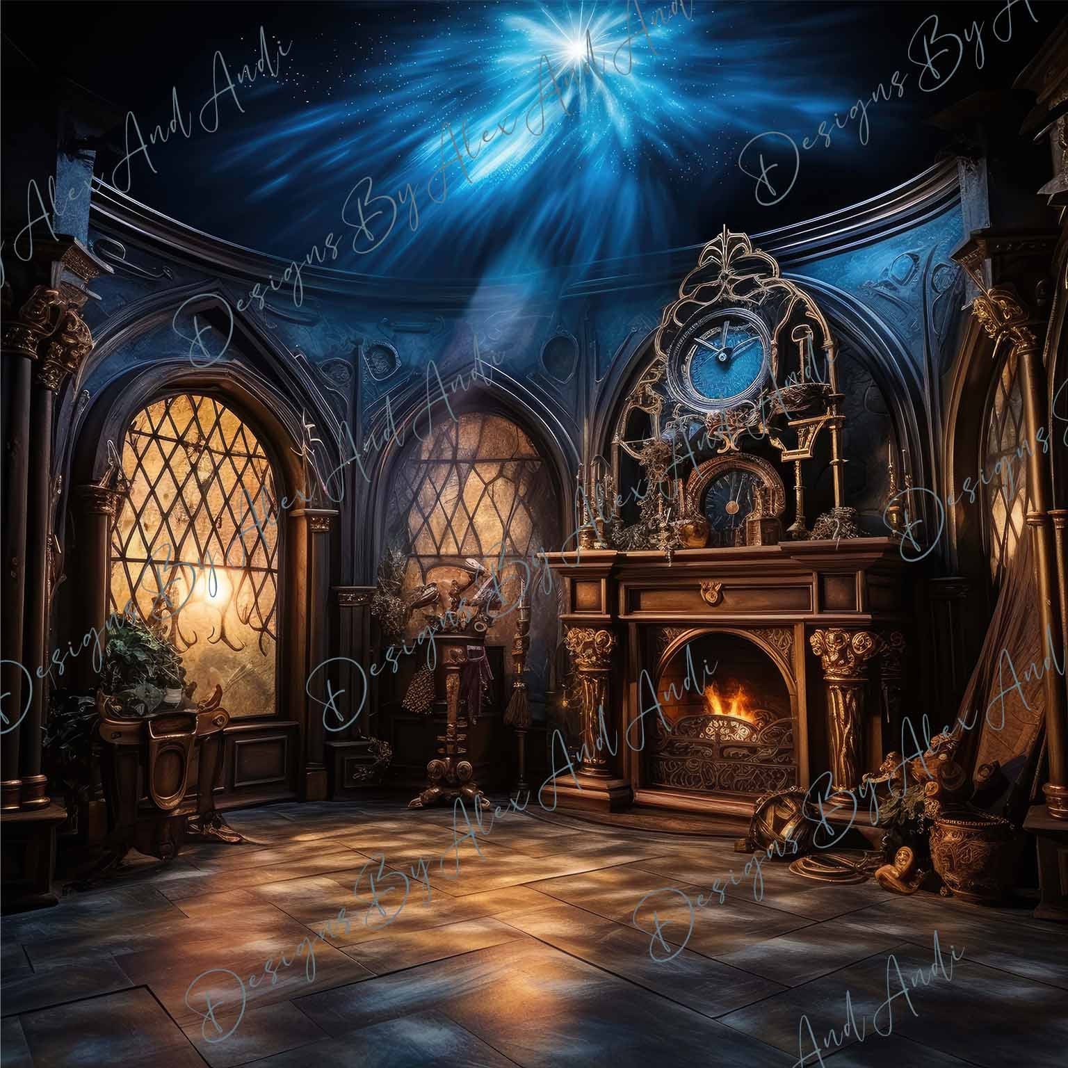 Wizard Fantasy Backdrop Background Digital Birthday Child Photo Shoot ...