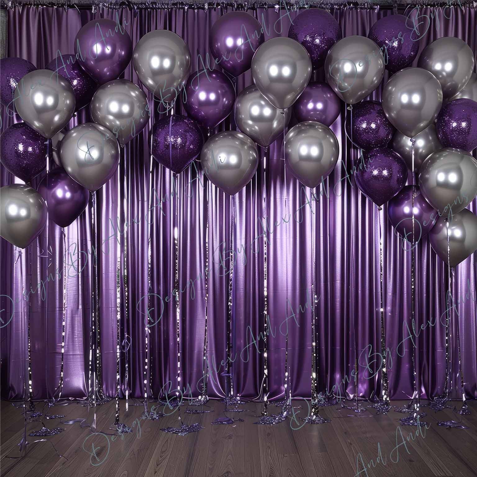 Purple Silver Celebrity Background Model Back Ground Booth Party Birth ...