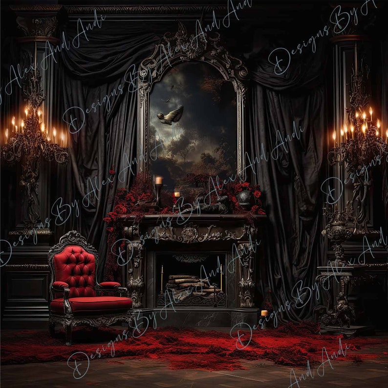 Vampire Room Digital Backdrop Background Birthday Child Photo Shoot ...