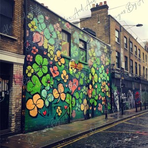 Lucky Charm Graffiti Wall Digital Background Backdrop Overlay Party ...