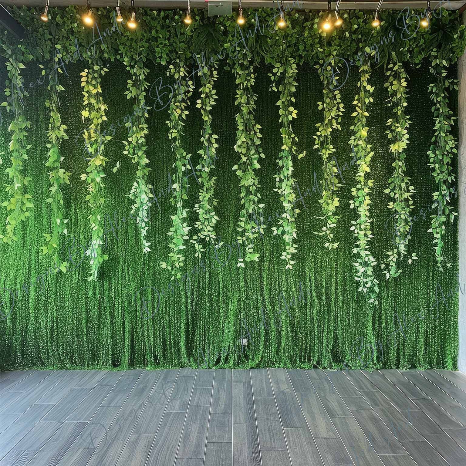 Celebrity Grass Garland Digital Backdrop Garland Background Ceremony ...