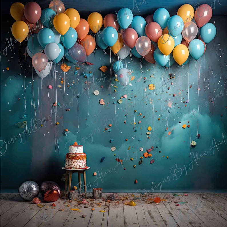 Birthday Backdrop Digital Backdrop Background Birthday Child Photo ...