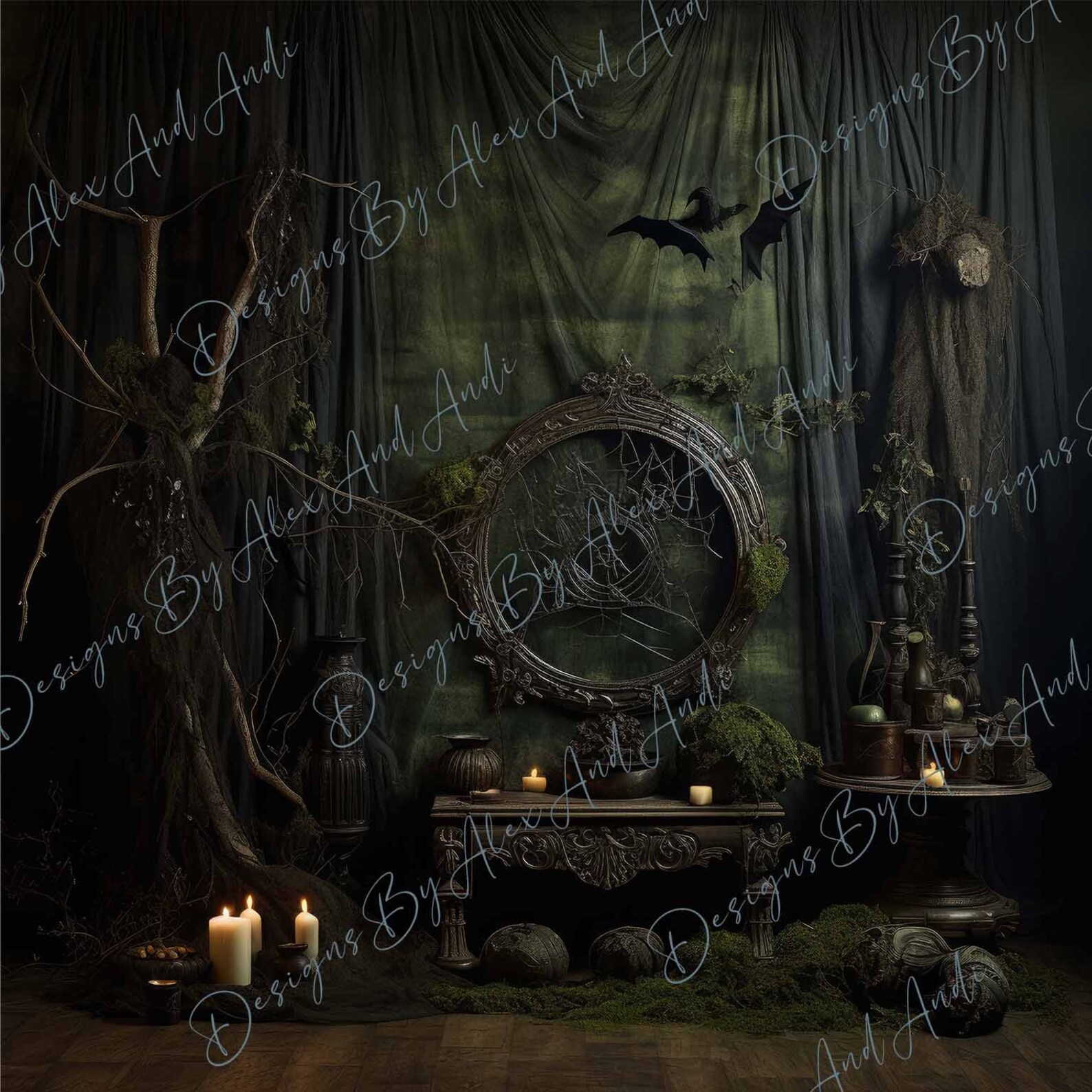 Witch Backdrop Background Digital Birthday Child Photo Shoot Picture ...