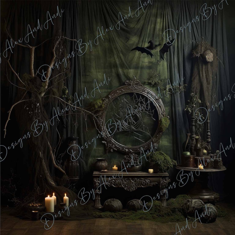 Witch Backdrop Background Digital Birthday Child Photo Shoot Picture ...