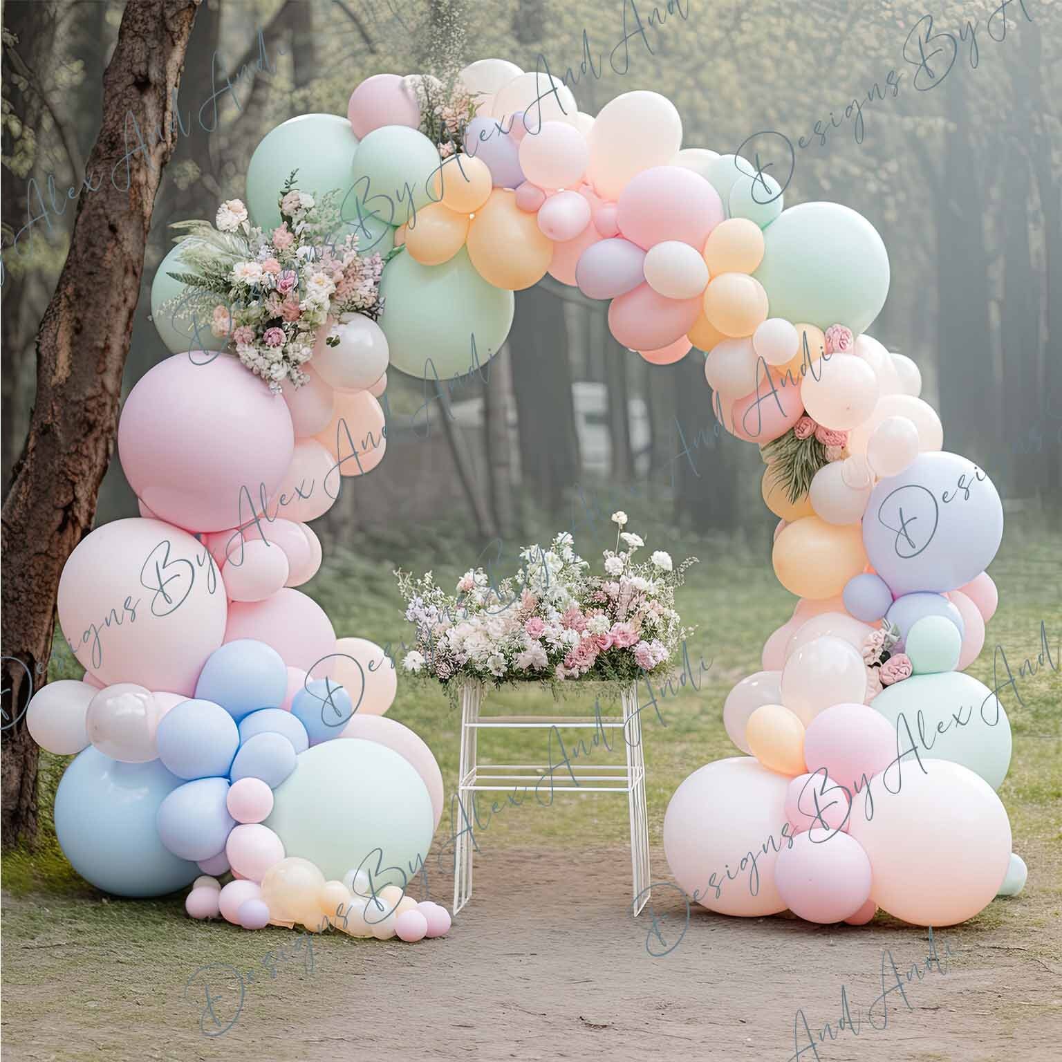 Balloon Arch Backdrop Background Digital Photo Shoot Studio Picture ...