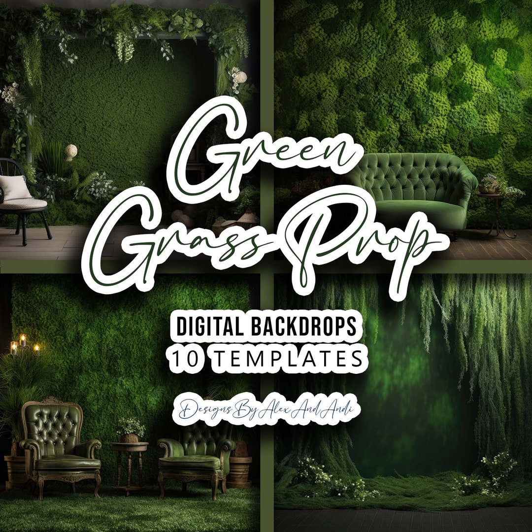 Green Grass Prop Digital Backdrop Overlay Wedding Sweet 16 Background ...