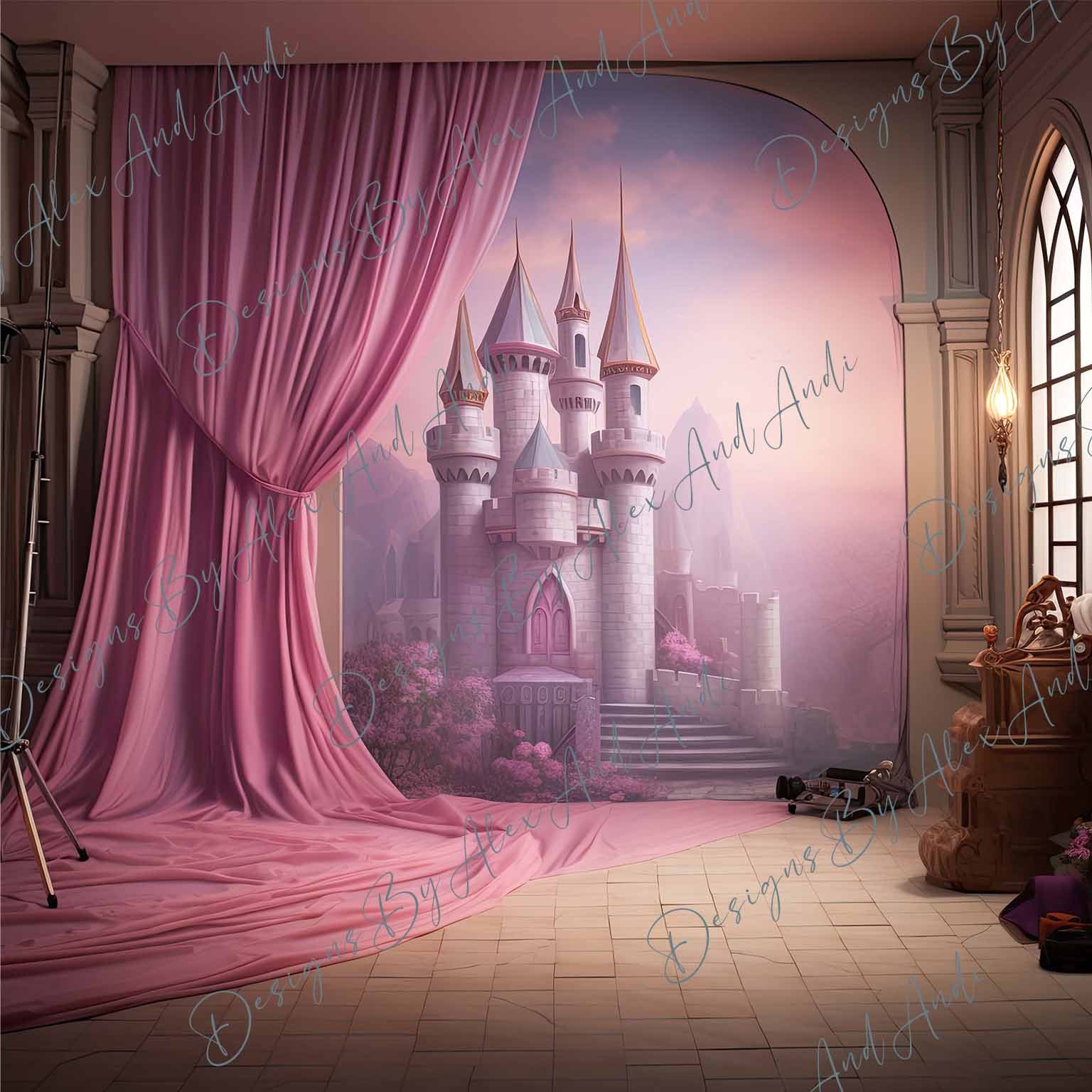 Princess Studio Backdrop Background Digital Child Sweet 16 Photo Shoot ...