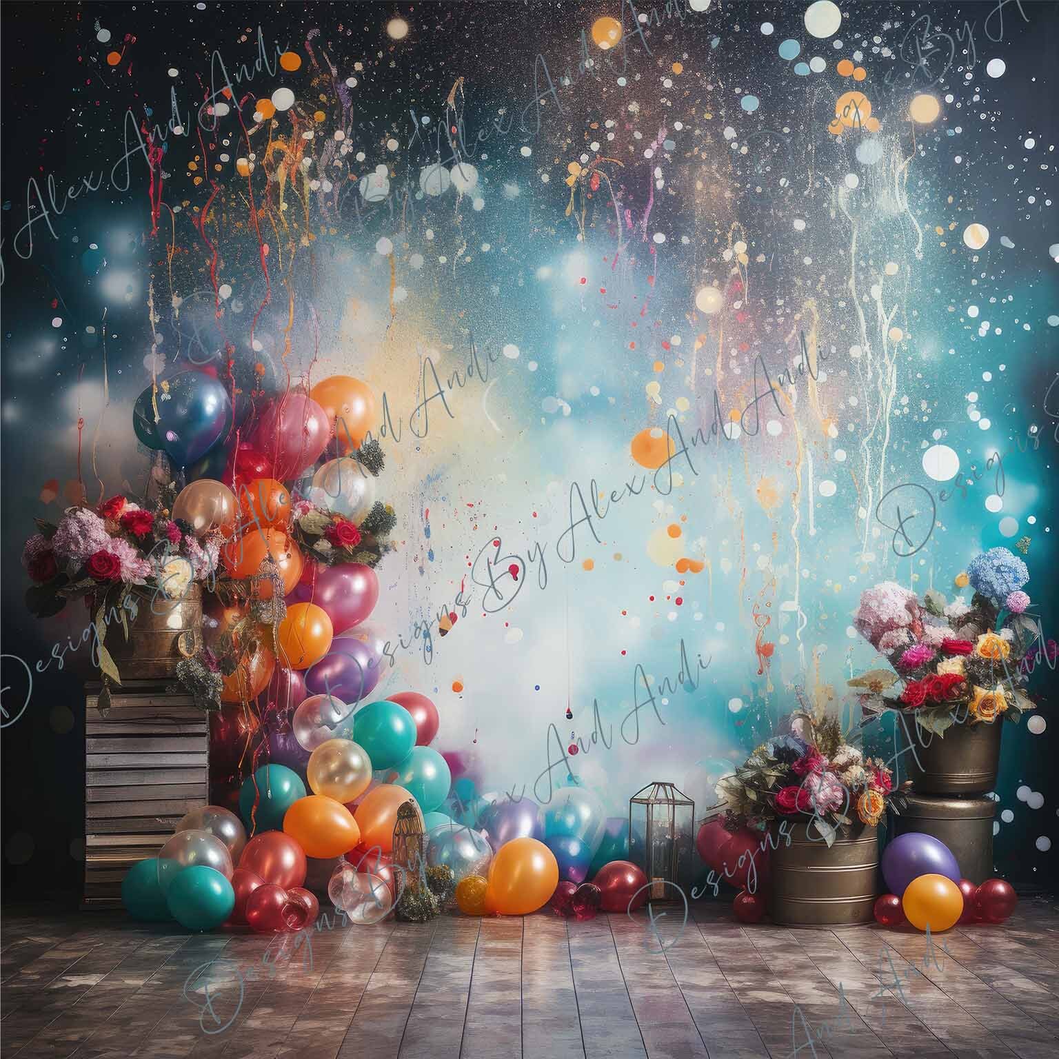 Digital Party Room Digital Backdrop Background Birthday Child Photo ...